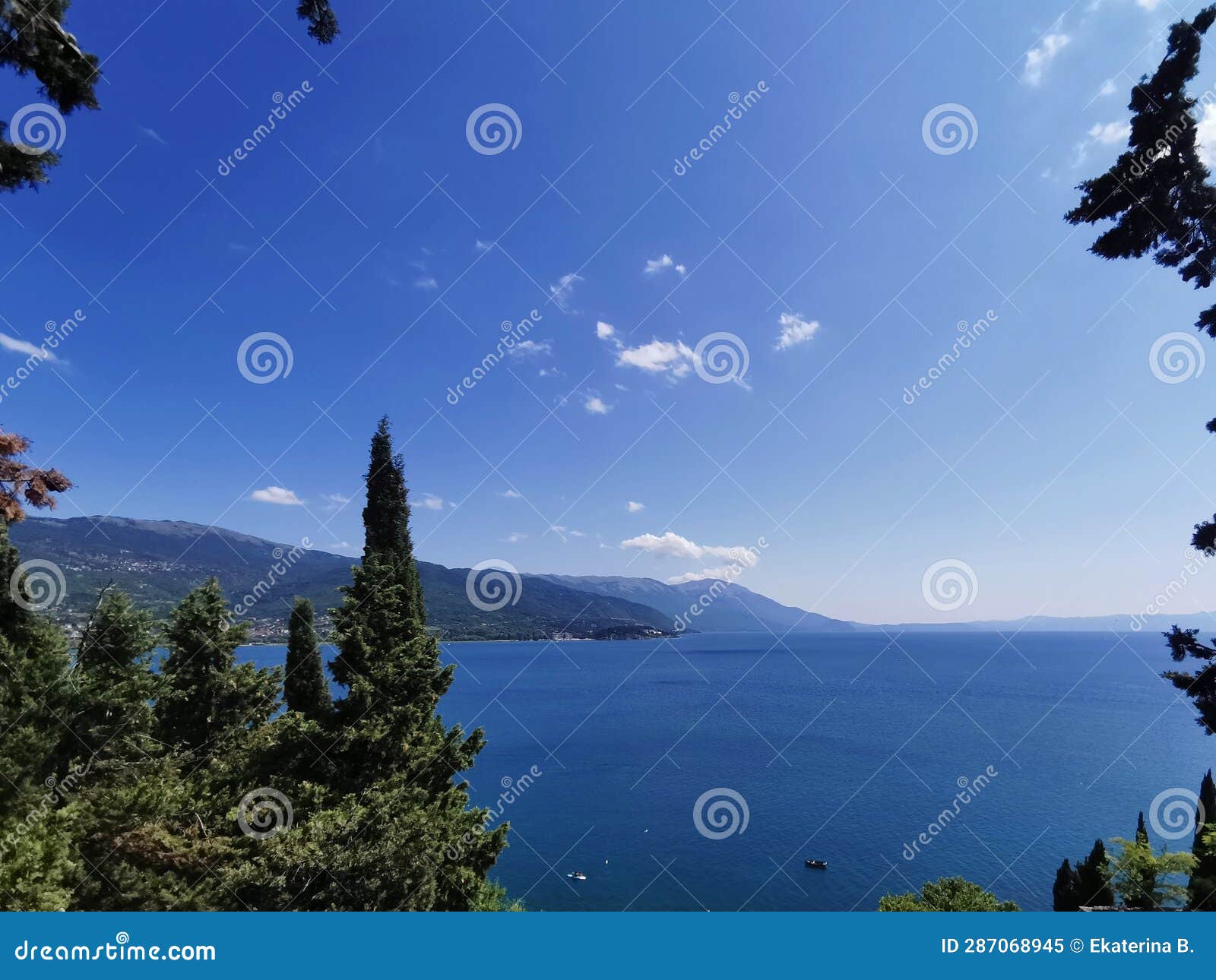 Lake View in Ohrid, Northern Macedonia Stock Image - Image of view ...