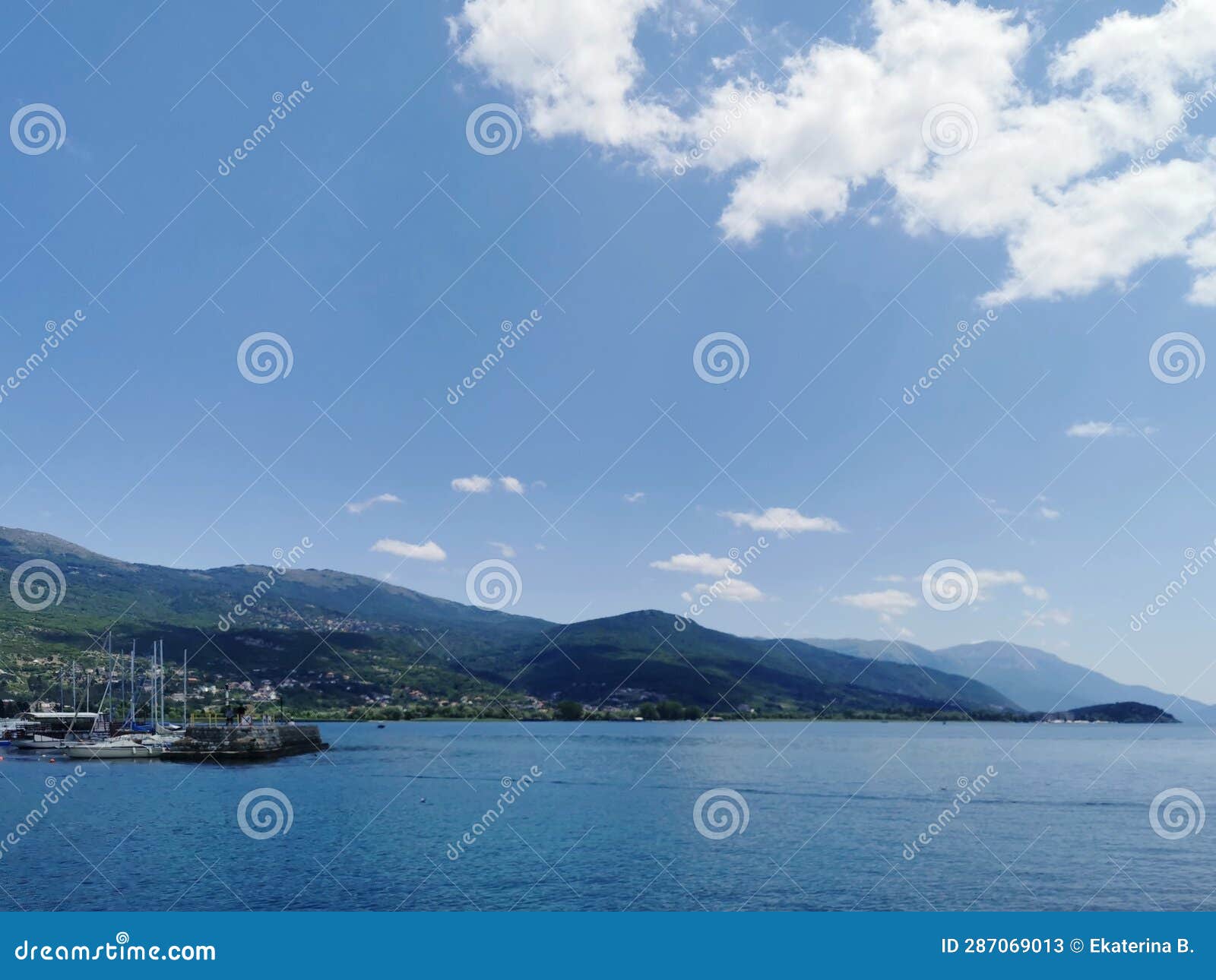 Lake View in Ohrid, Northern Macedonia Stock Image - Image of ohrid ...