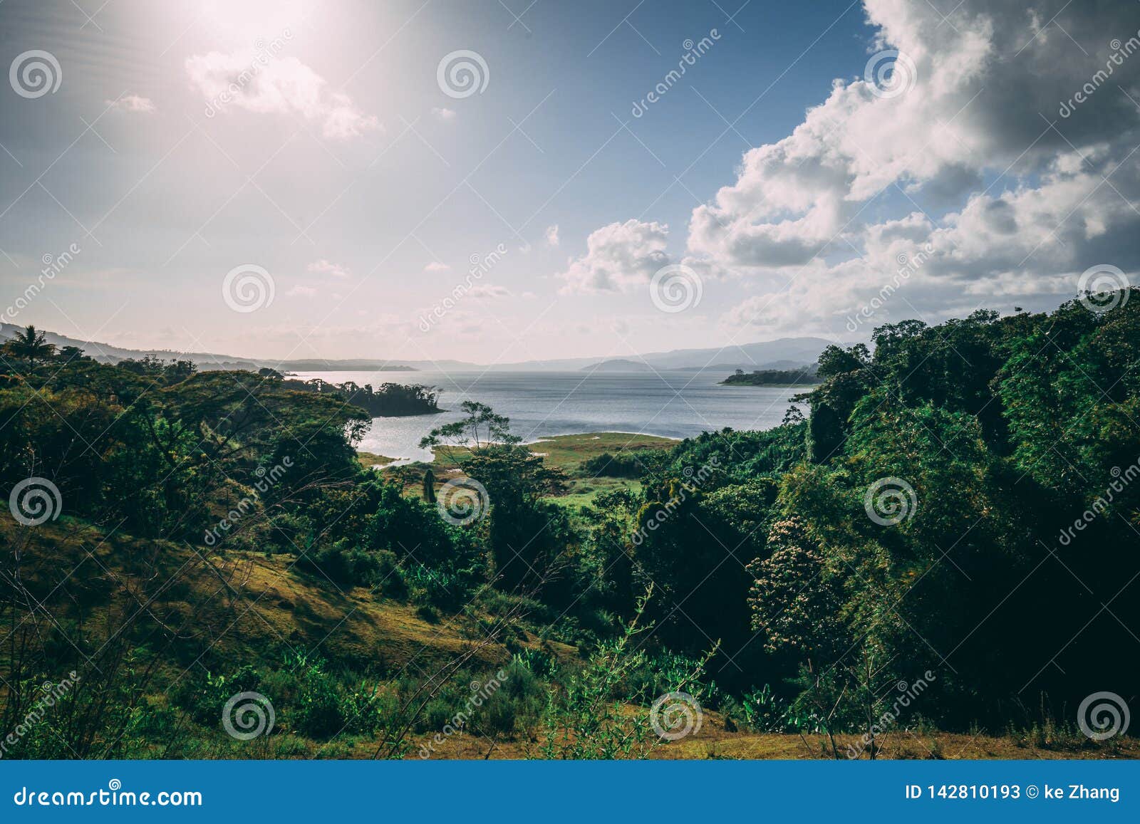 Lake View Panorama in Costa Rica Stock Image - Image of landscape, rica ...
