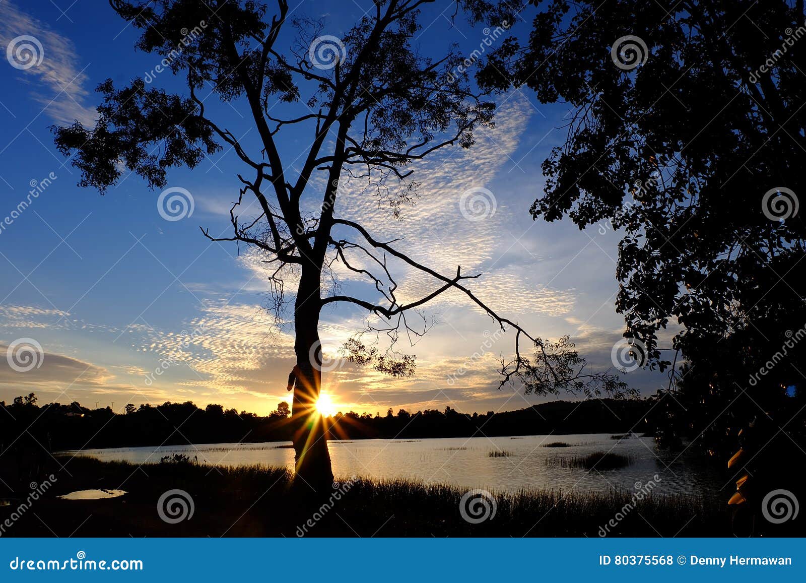Lake view sunset stock photo. Image of water, nature - 80375568