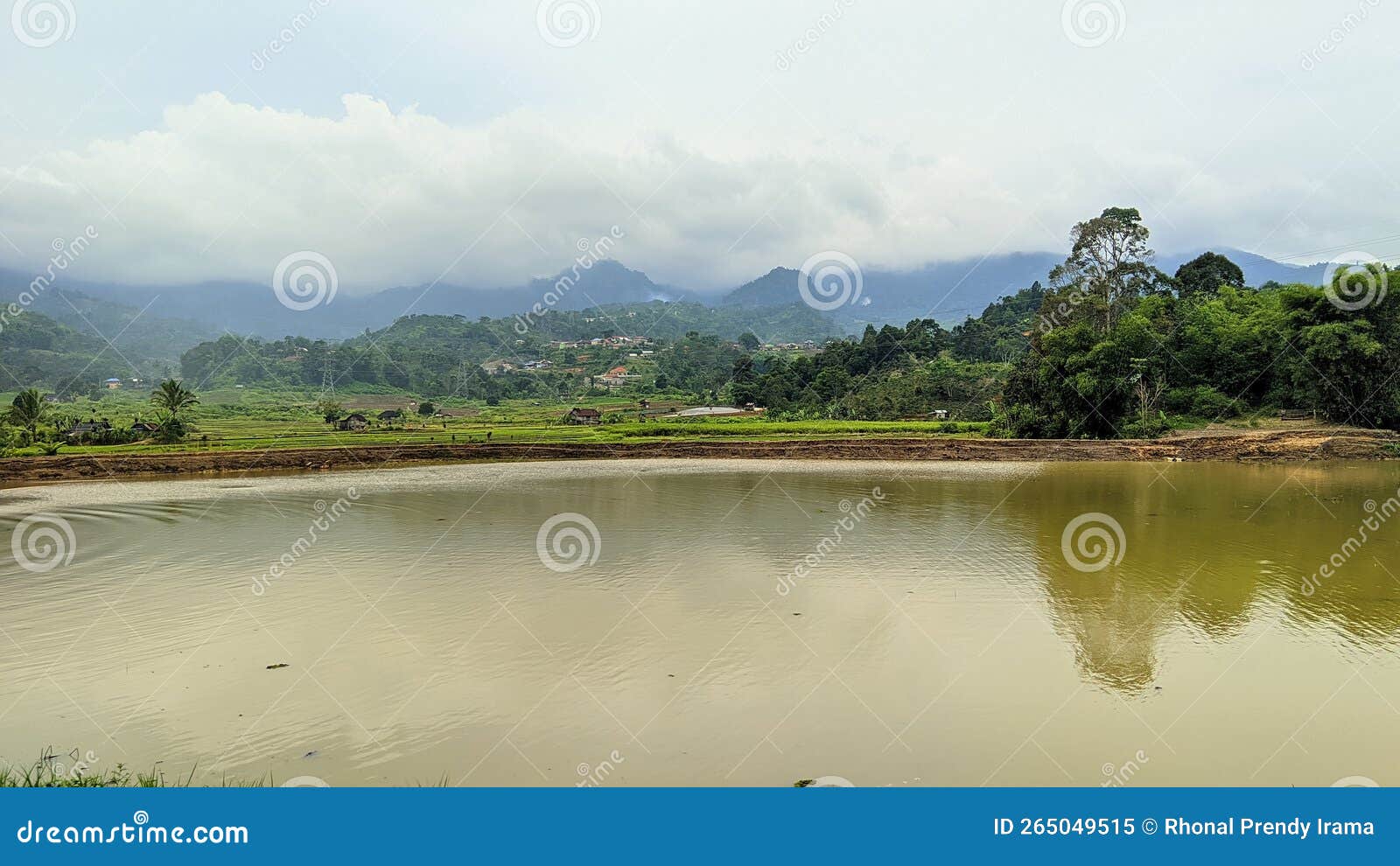 The Lake in the Village of Swipe Stock Image - Image of waterway, water ...