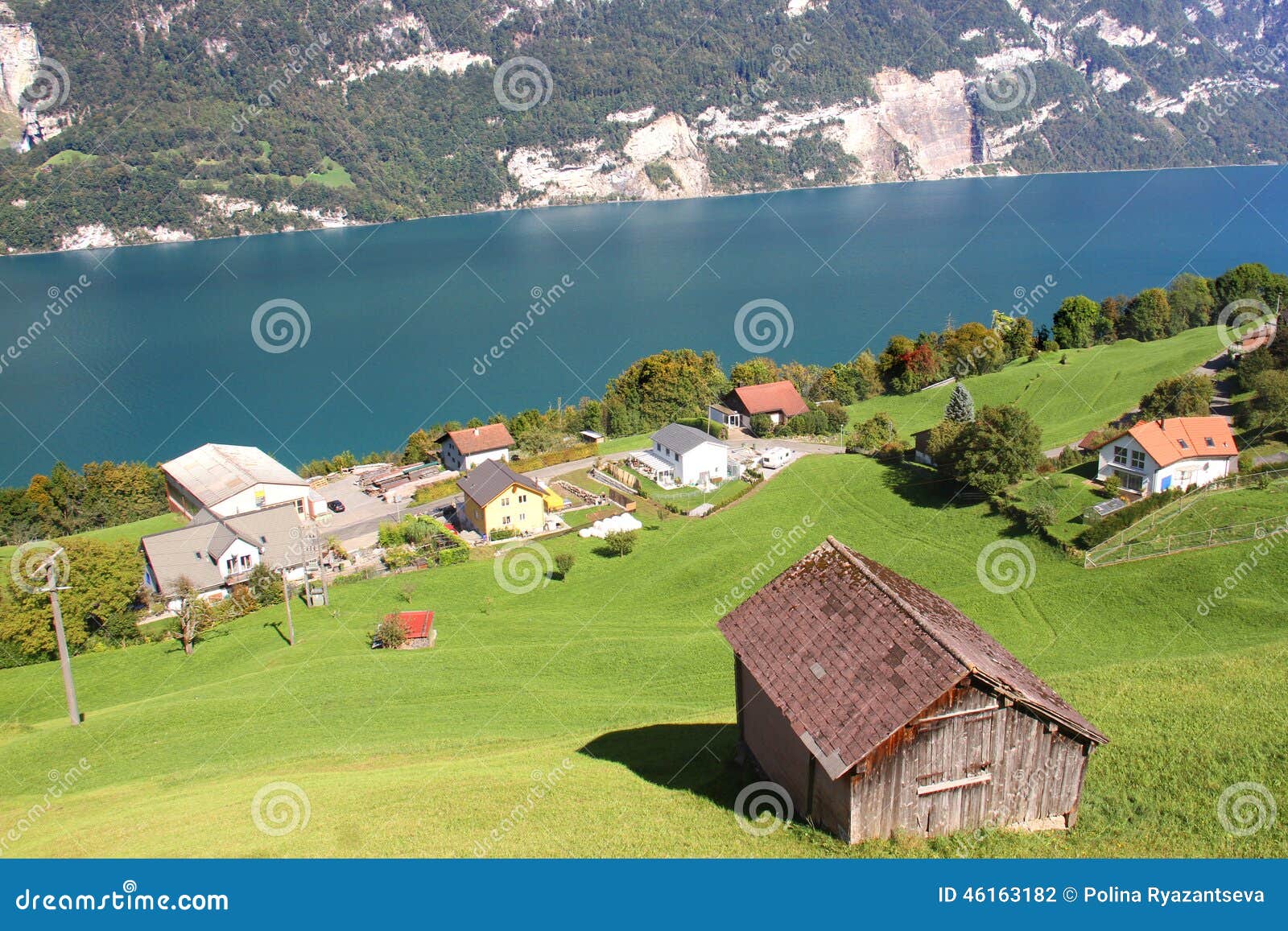 Lake Walensee in Swiss Alps Stock Photo - Image of interlaken ...
