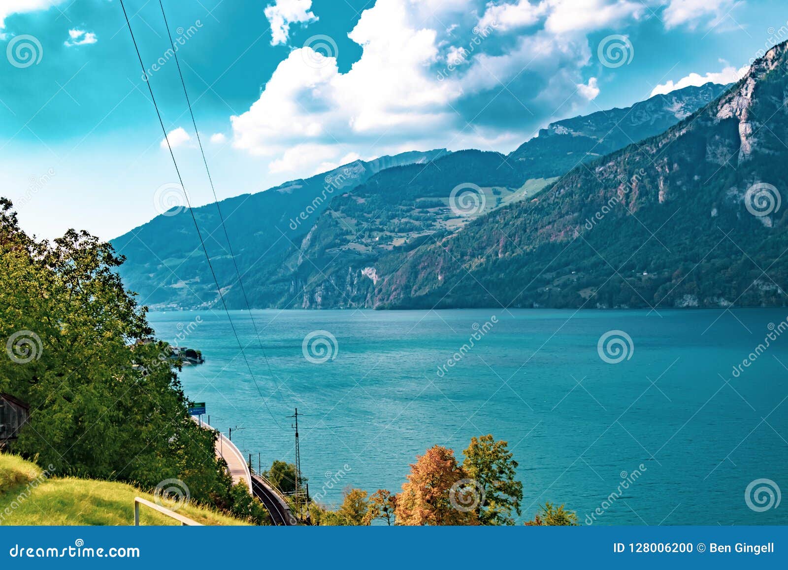 Lake Walensee in Switzerland Stock Photo - Image of natural, summer ...