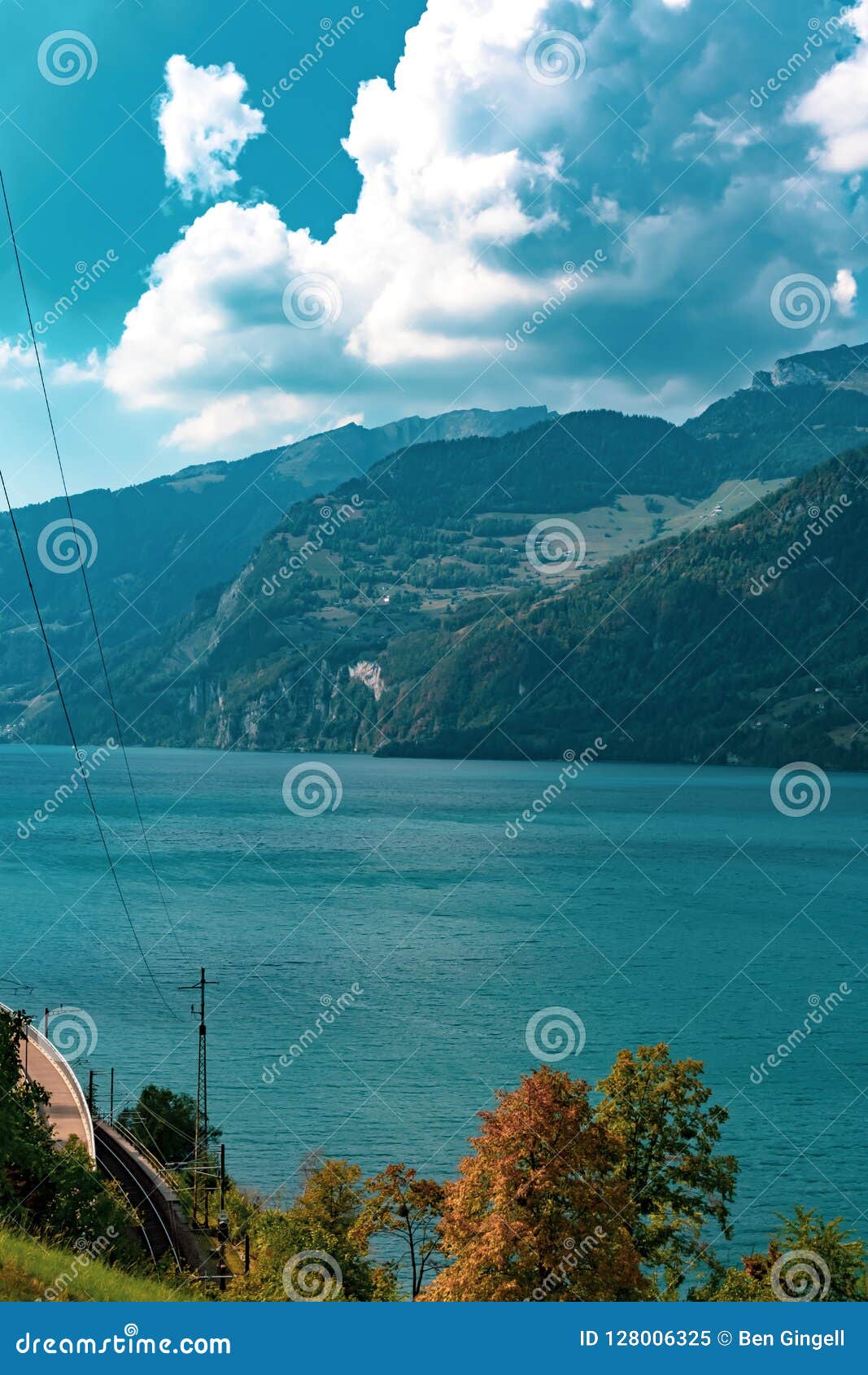 Lake Walensee in Switzerland Stock Image - Image of canton, europe ...