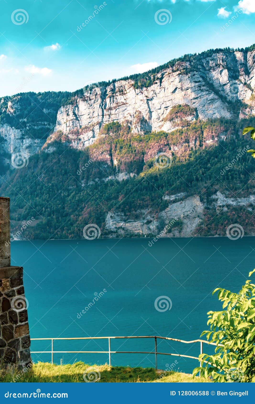 Lake Walensee in Switzerland Stock Photo - Image of peak, alps: 128006588