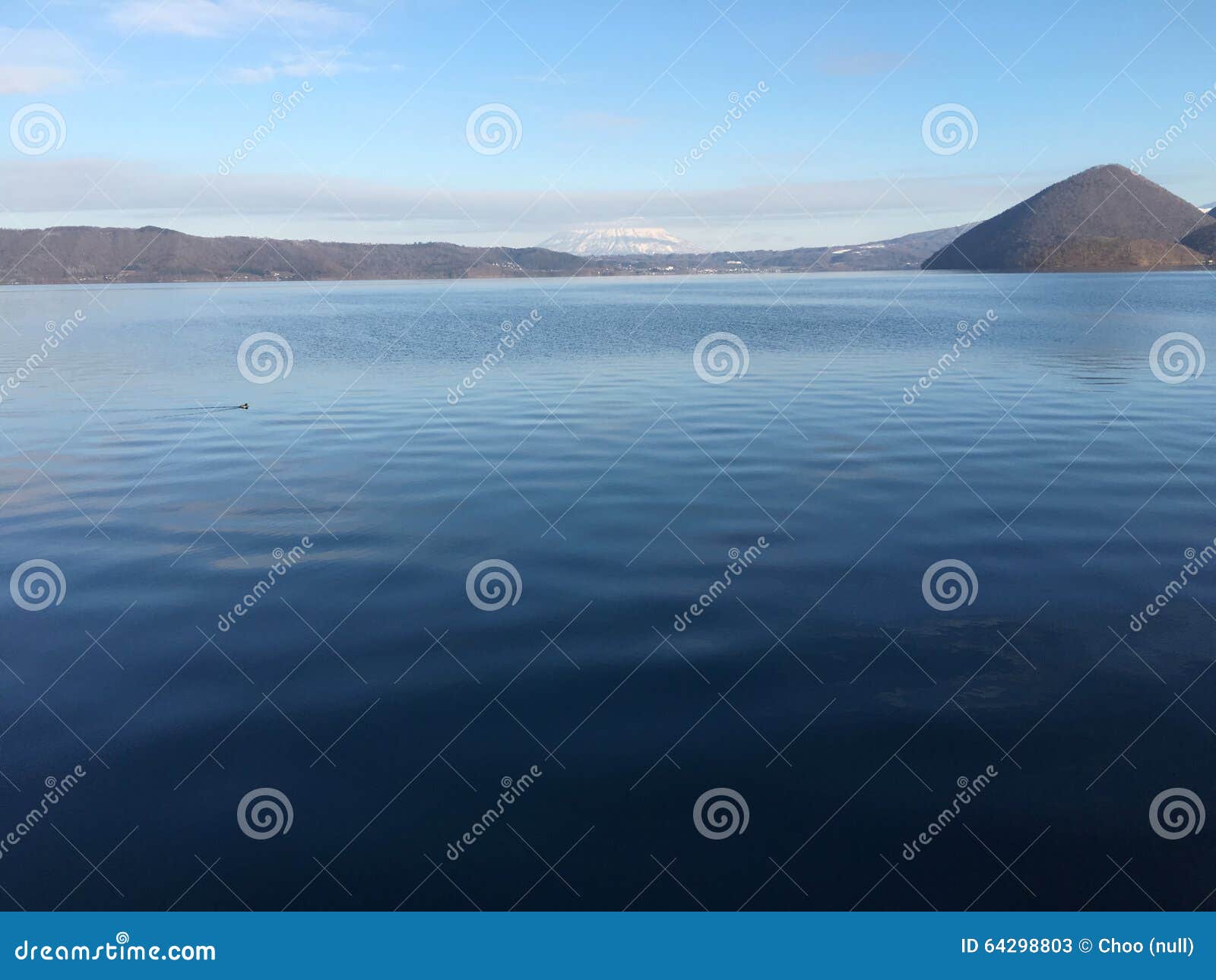 Lake Water View Deep Blue Ocean Mountain Still Stock Image - Image of ...