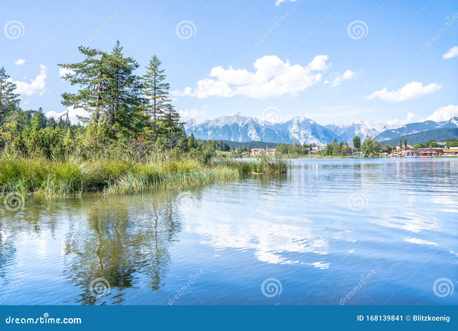 Lake Wildsee at Seefeld in Tirol, Austria Stock Image - Image of alps ...