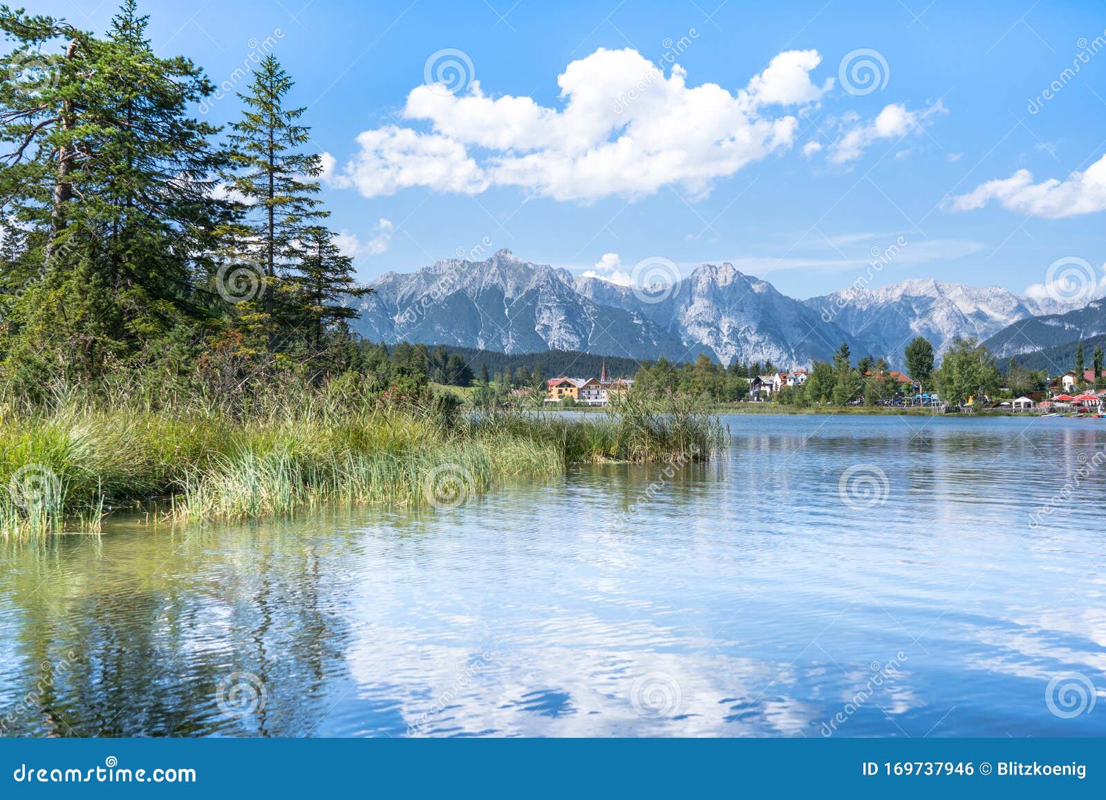 Lake Wildsee at Seefeld in Tirol, Austria Stock Photo - Image of ...