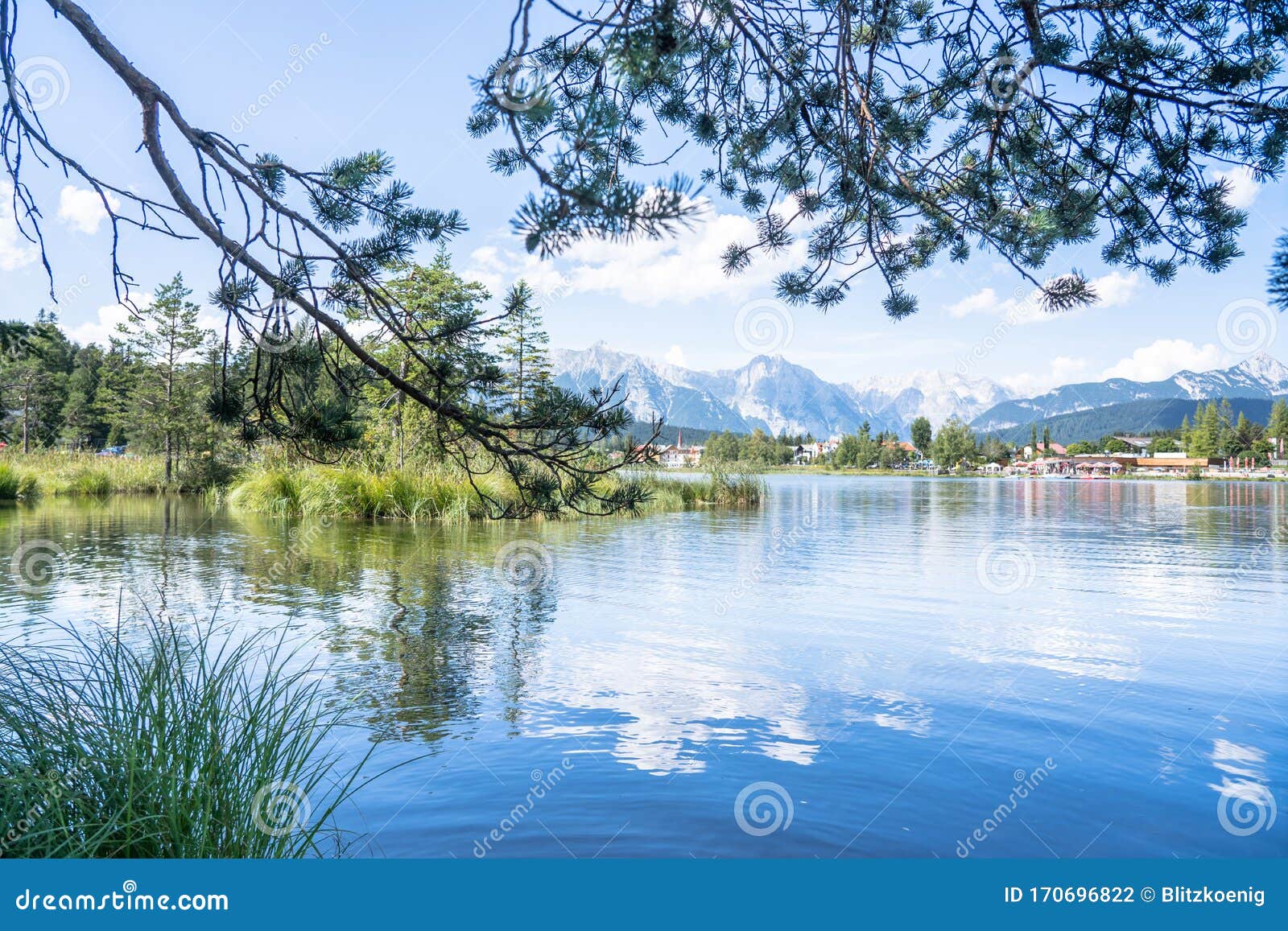 Lake Wildsee at Seefeld in Tirol, Austria Stock Photo - Image of ...