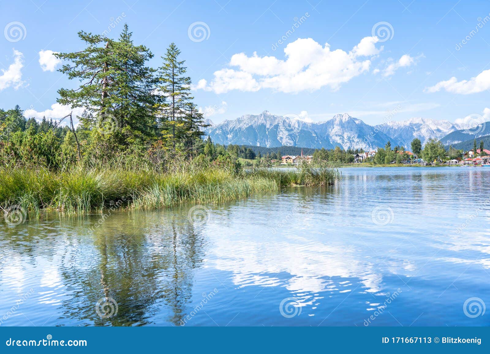 Lake Wildsee at Seefeld in Tirol, Austria Stock Image - Image of ...