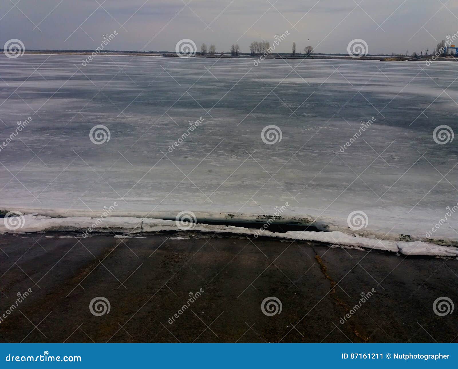Lake ,winter is going stock image. Image of blue, relax - 87161211