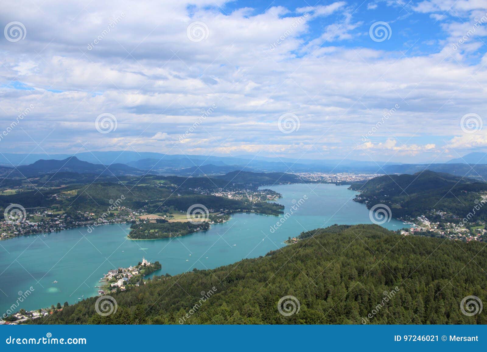 Lake Worth, in Austria stock image. Image of adventure - 97246021