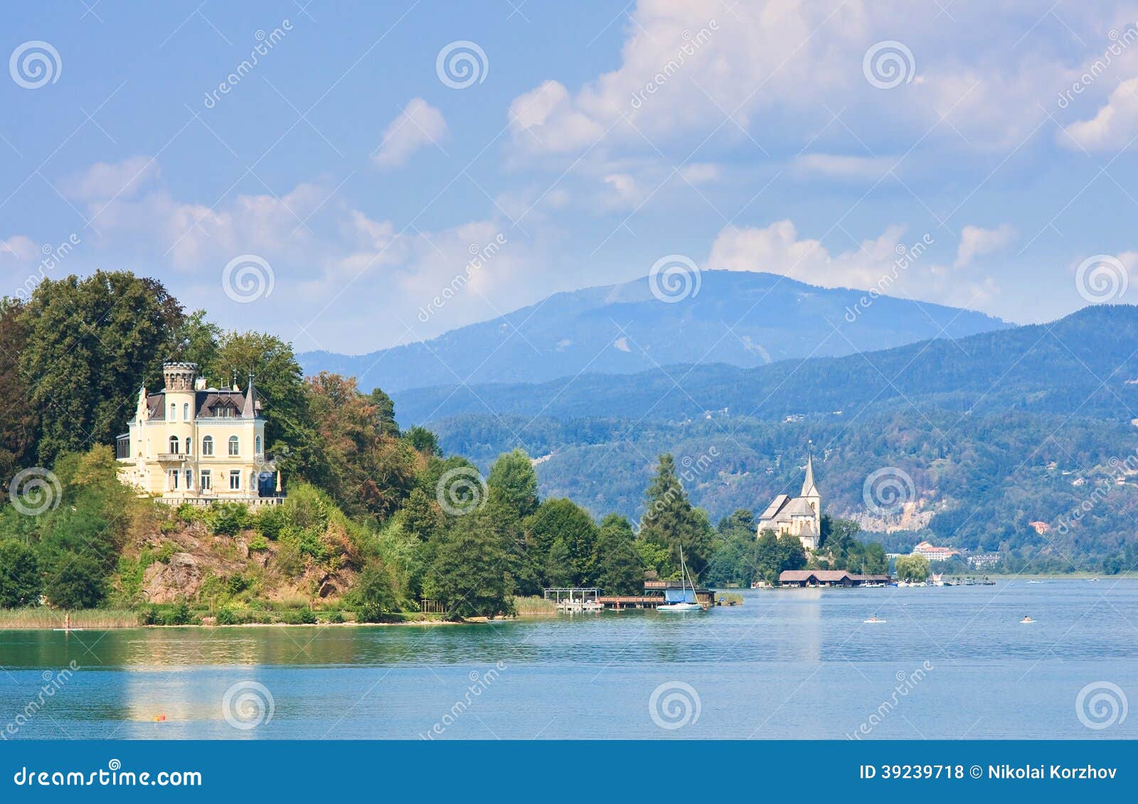 Lake Worthersee in Carinthia, Austria Stock Photo - Image of austrian ...