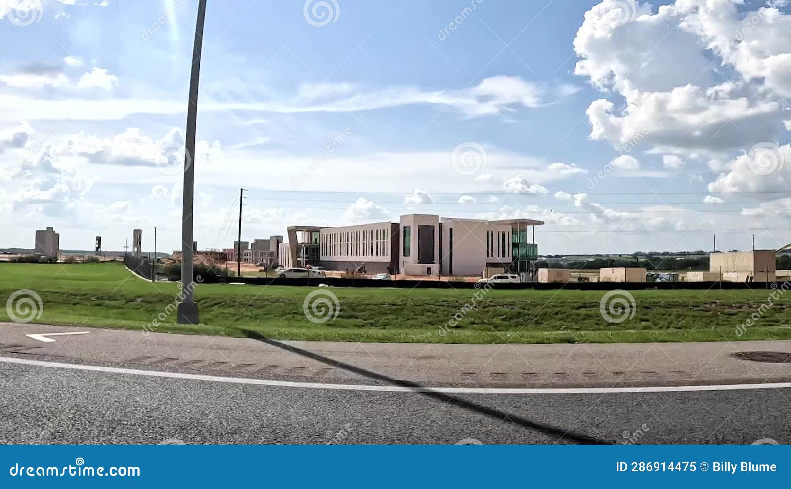 Construction of a Large Complex Street View Interstate 95 Stock Video ...