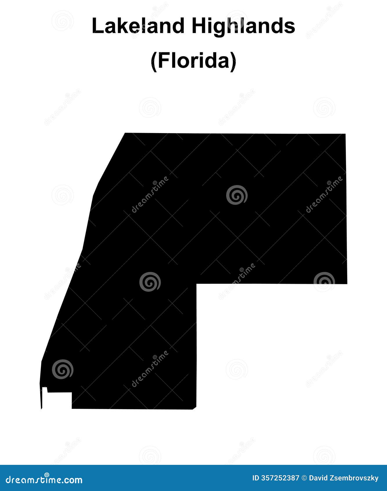 Lakeland Highlands Outline Map Cartoon Vector | CartoonDealer.com ...