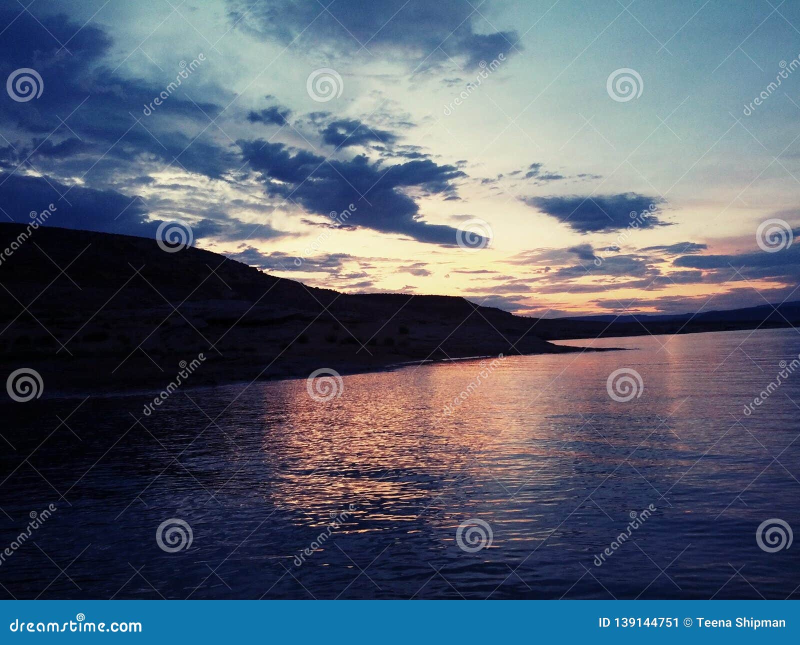 Sunset stock image. Image of sunset, lakes - 139144751