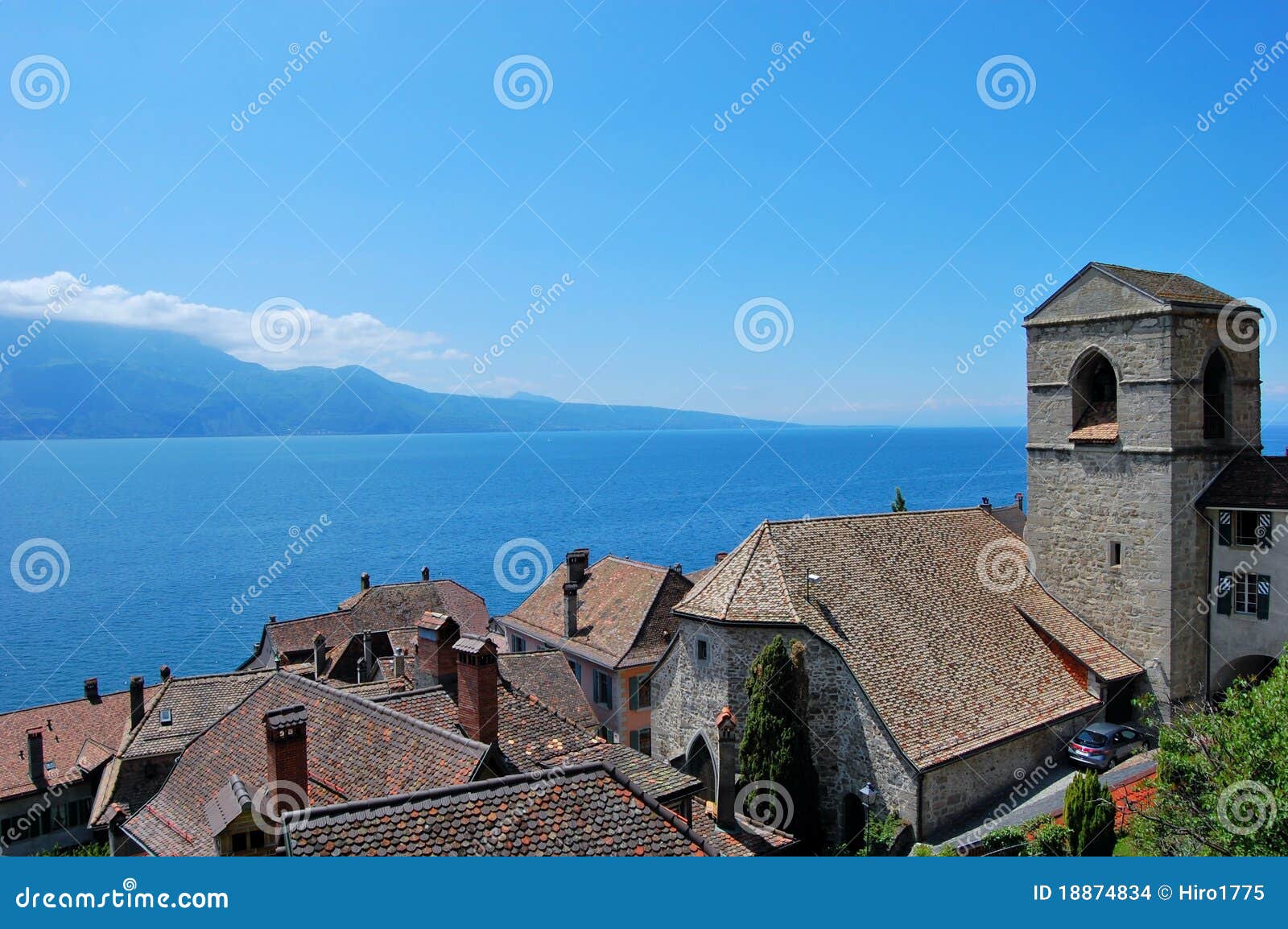 Lakeside Geneva and Alps stock photo. Image of europe - 18874834