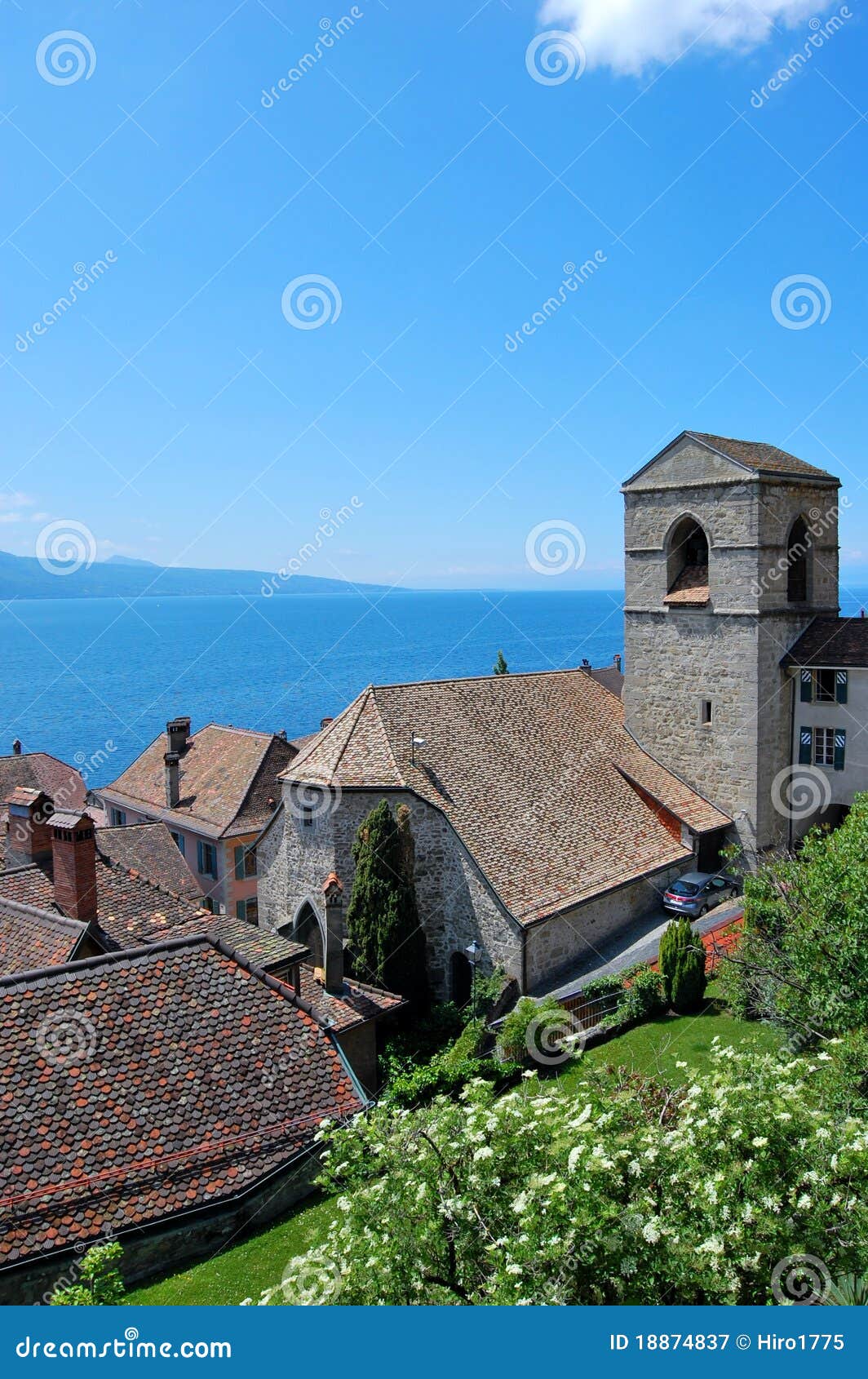 Lakeside Geneva and Alps stock image. Image of blanc - 18874837