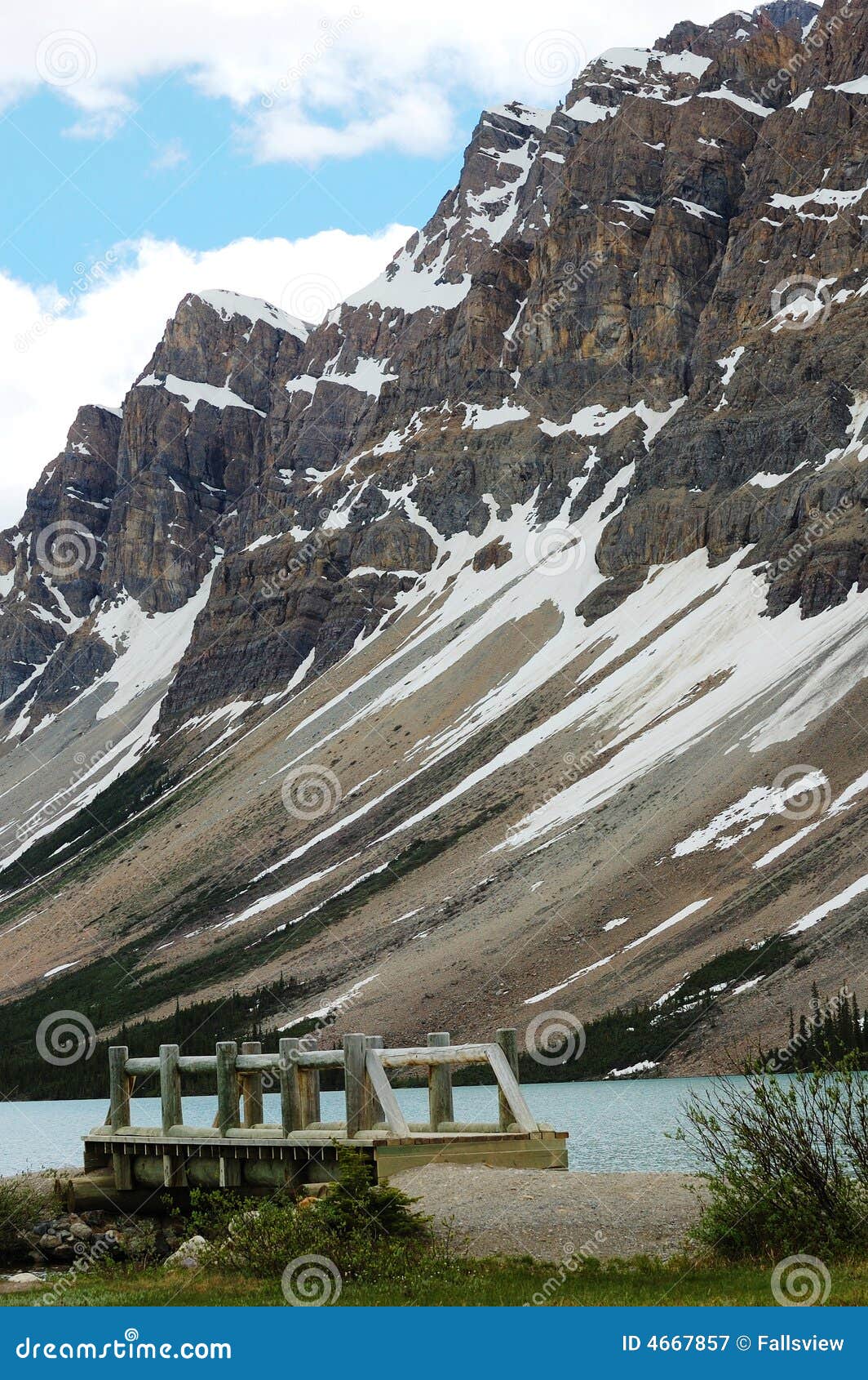 Lakeside mountain view stock image. Image of banff, steep - 4667857