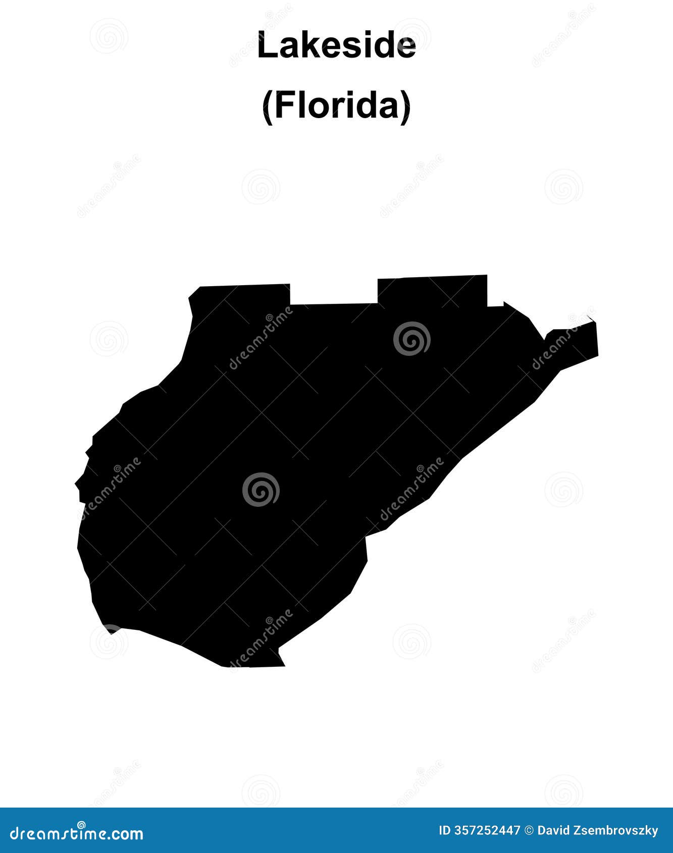 Lakeside outline map stock vector. Illustration of silhouette - 357252447