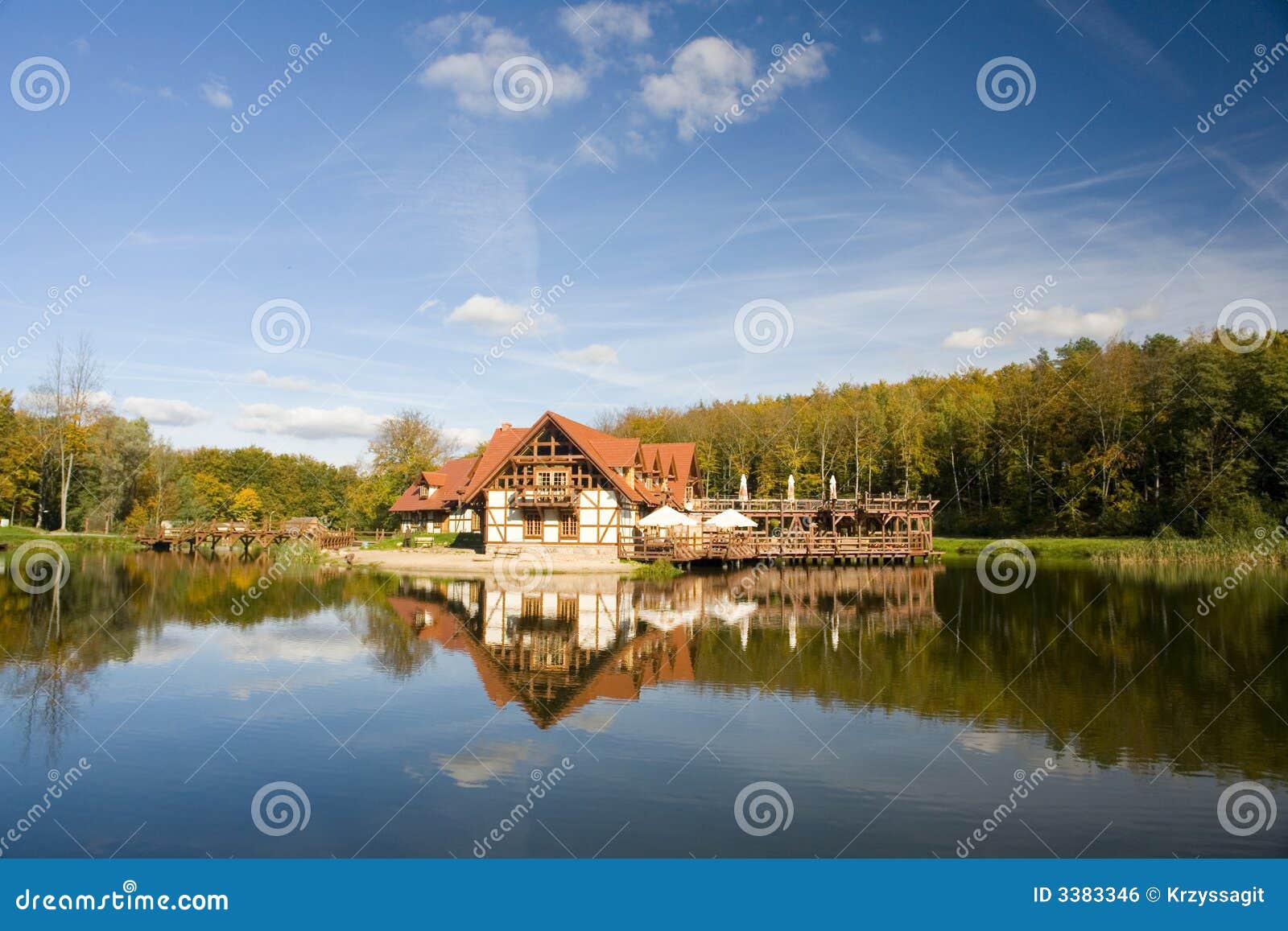 Lakeside resort stock photo. Image of reflection, natural - 3383346