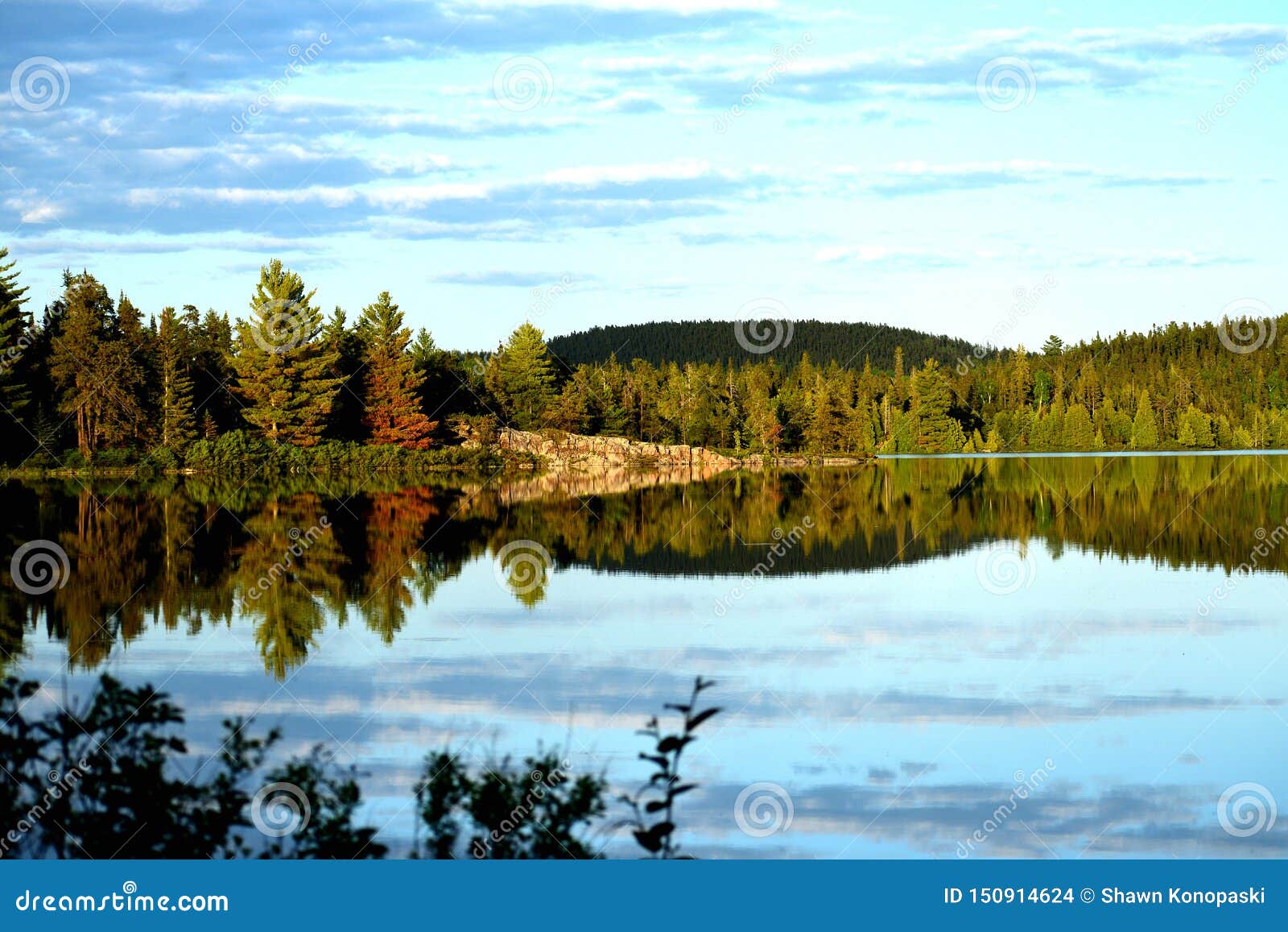 Lakeside View in the Evening Stock Photo - Image of summer, view: 150914624