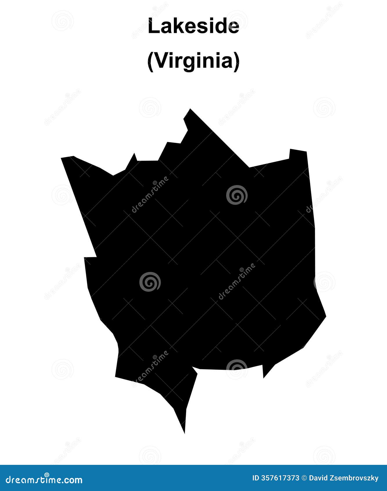 Lakeside outline map stock vector. Illustration of blank - 357617373