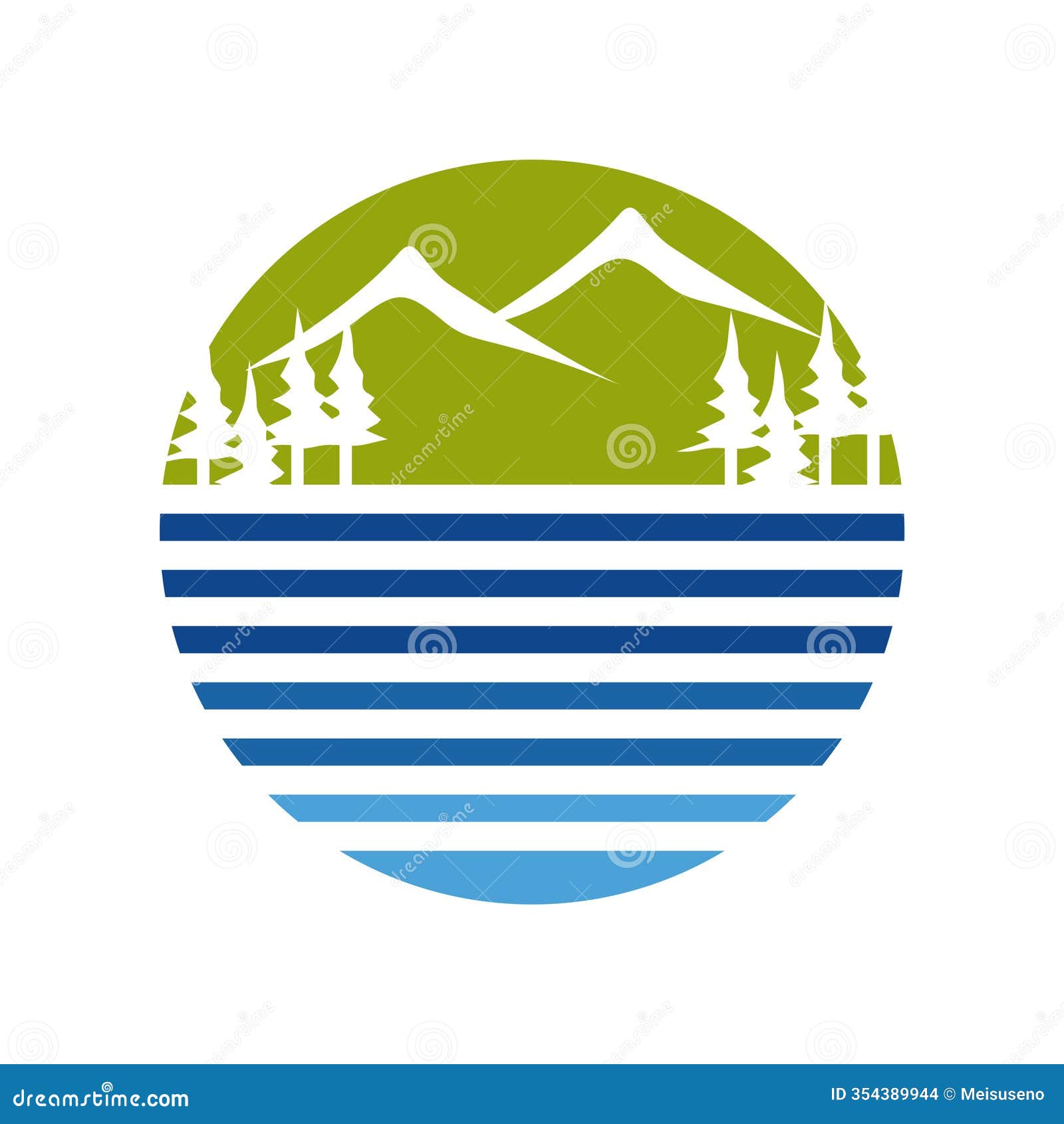 Lakeview Icon Logo Design Template Stock Illustration - Illustration of ...