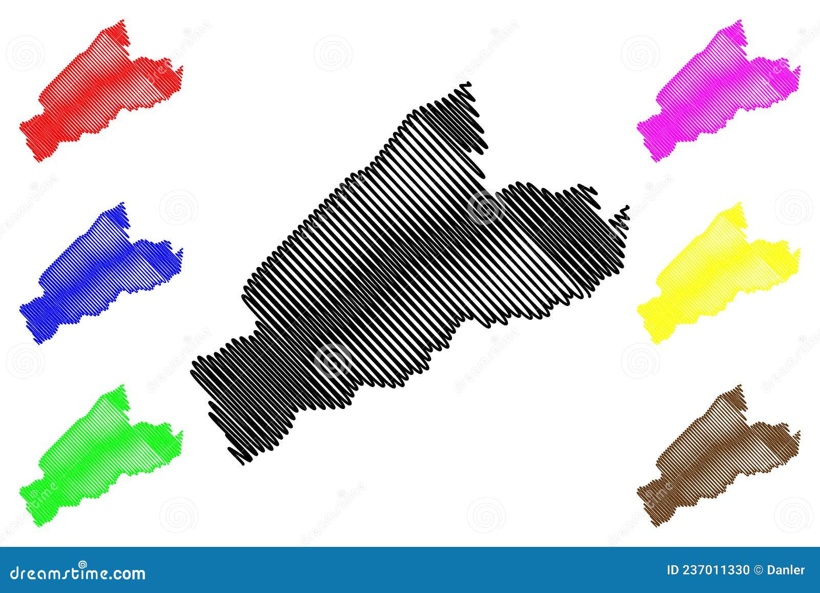Lakhimpur District Assam State, Republic of India Map Vector ...