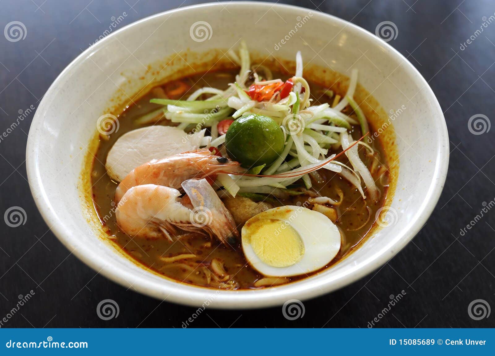 Laksa stock image. Image of asia, garnish, malaysian - 15085689