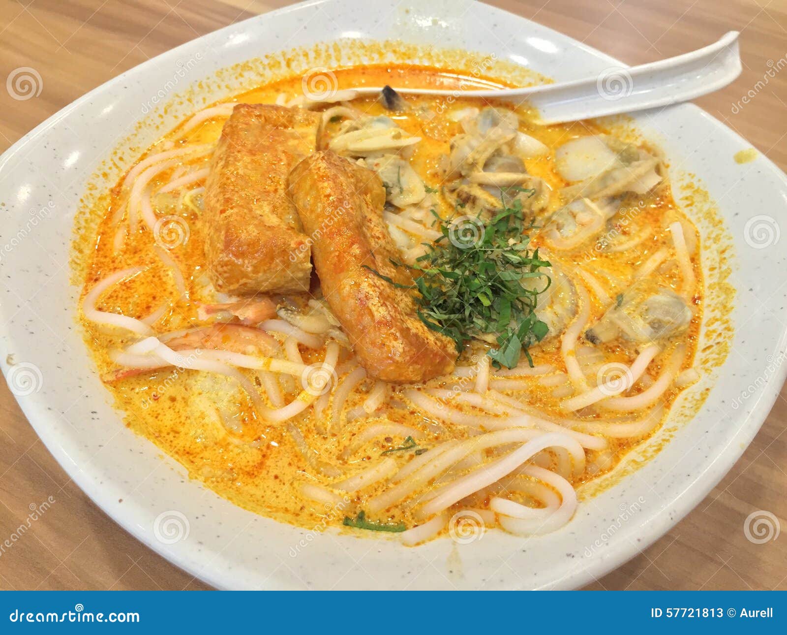 Laksa stock image. Image of tofu, milk, foods, cockles - 57721813