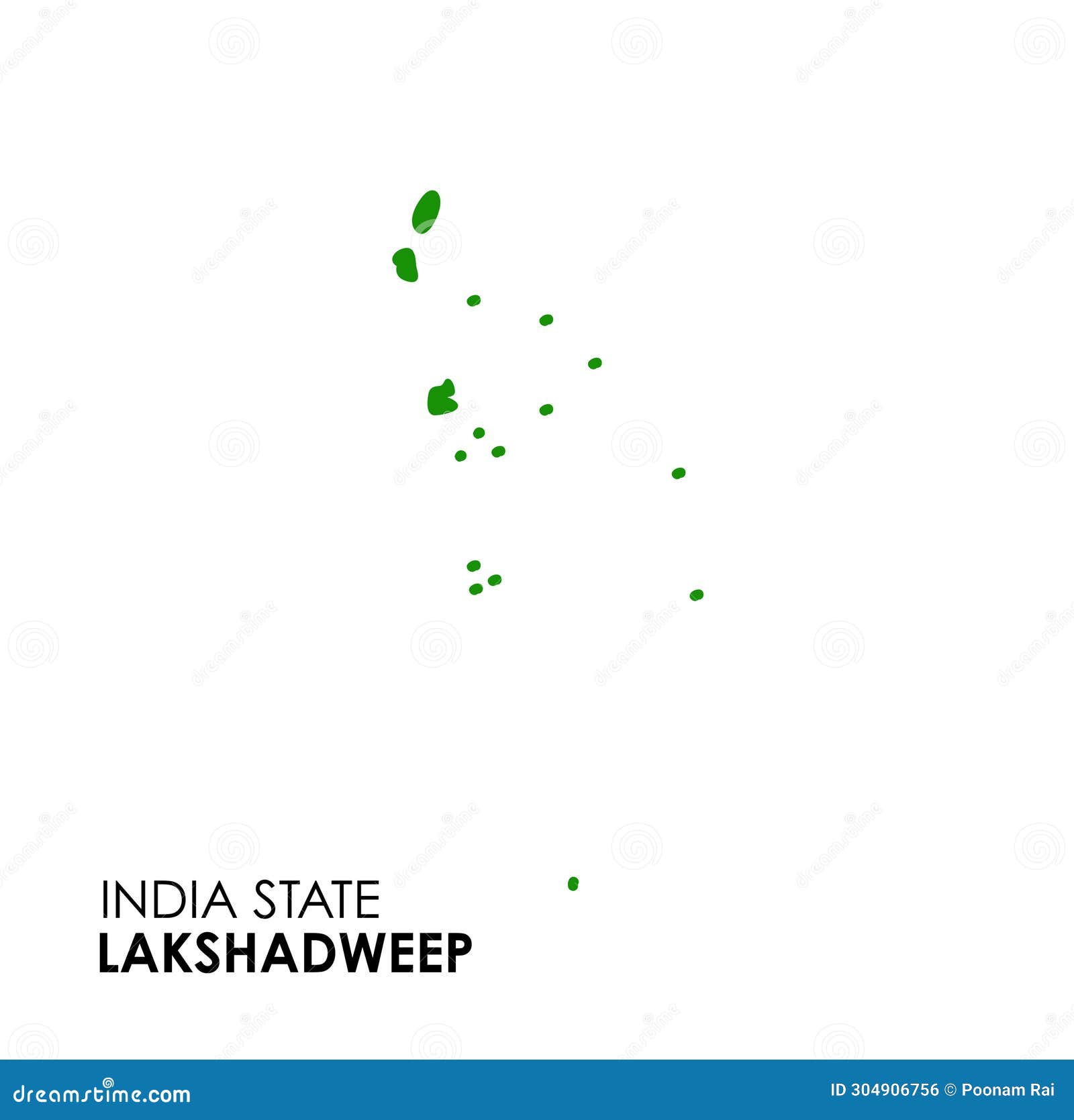 Lakshadweep Map Of Indian State. Lakshadweep Map Vector Illustration ...