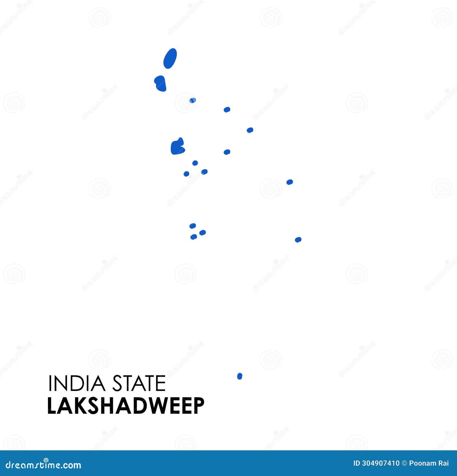 Lakshadweep Map of Indian State. Lakshadweep Map Vector Illustration ...