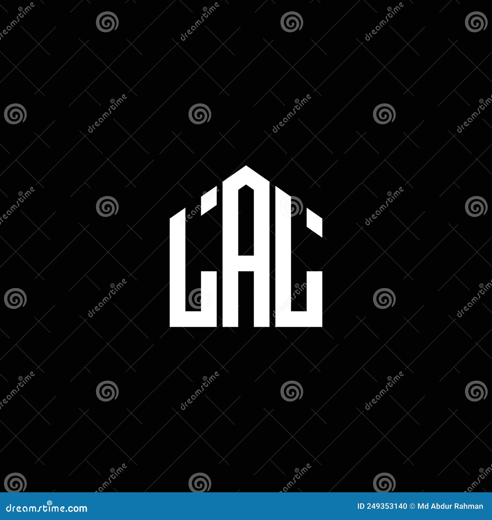LAL Letter Logo Design On BLACK Background. LAL Creative Initials ...