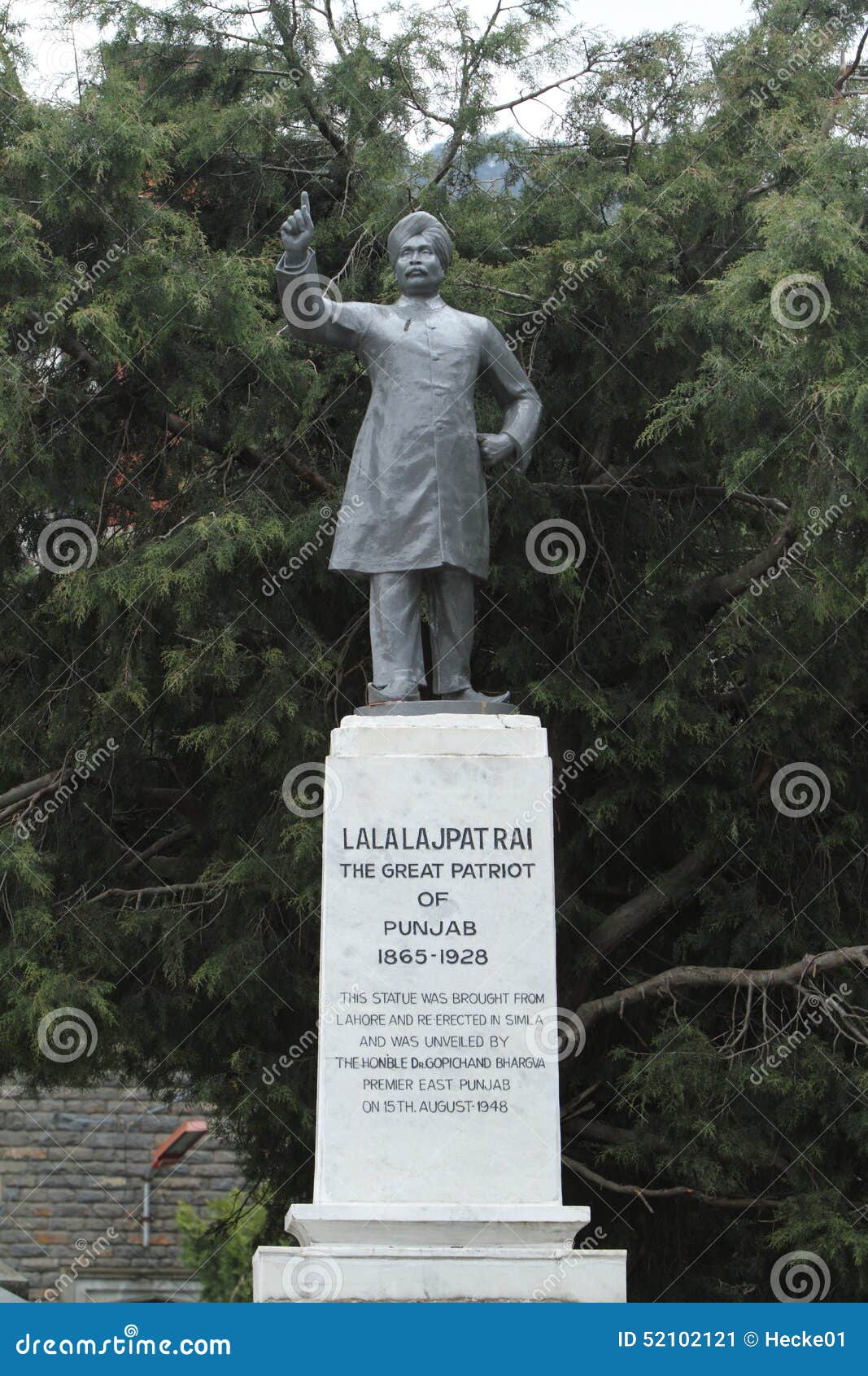 Lala Lajpat Rai Statue of Shimla in India Stock Image - Image of punjab ...