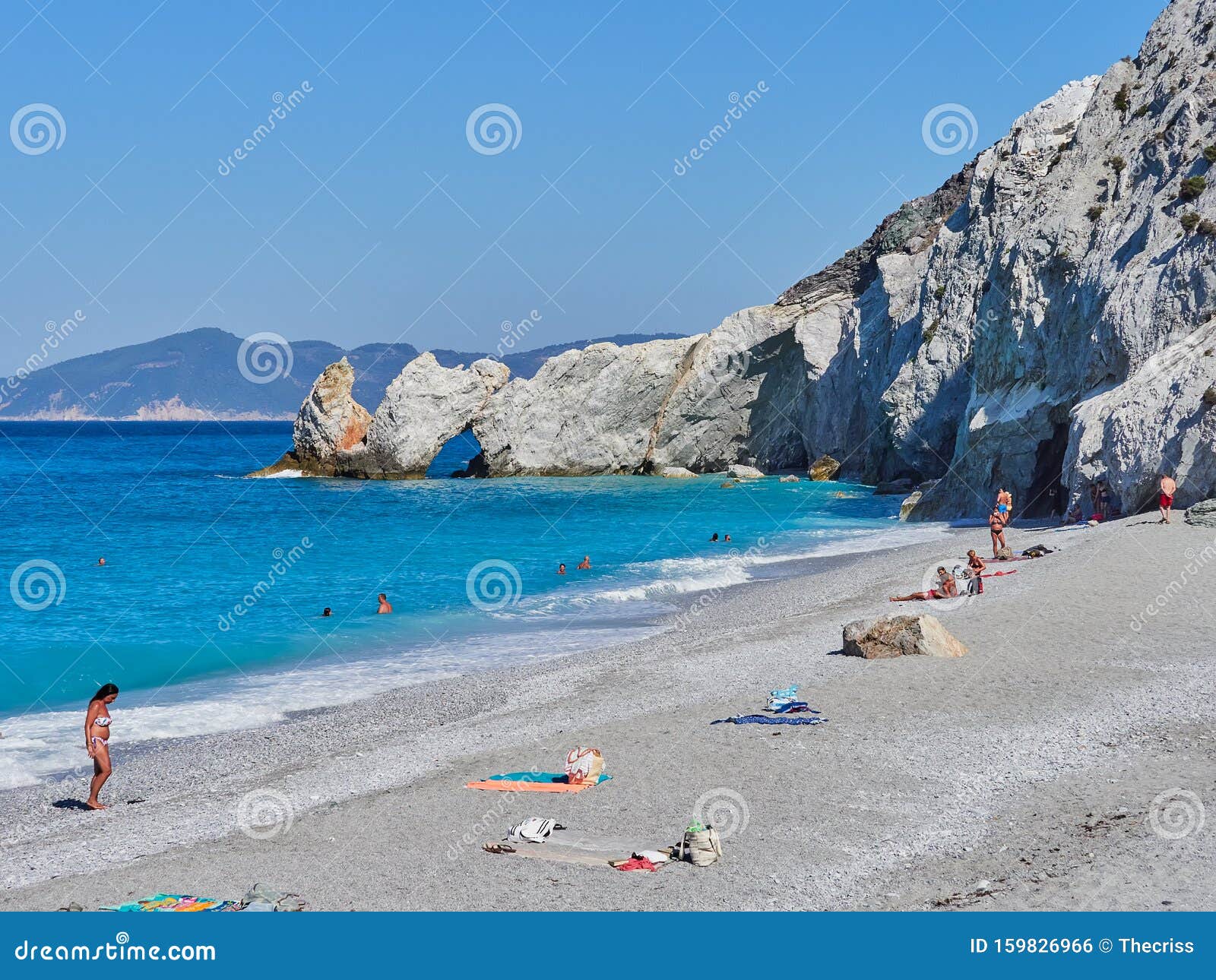 Lalaria Beach, Skiathos Island, Greece Editorial Photo - Image of ...