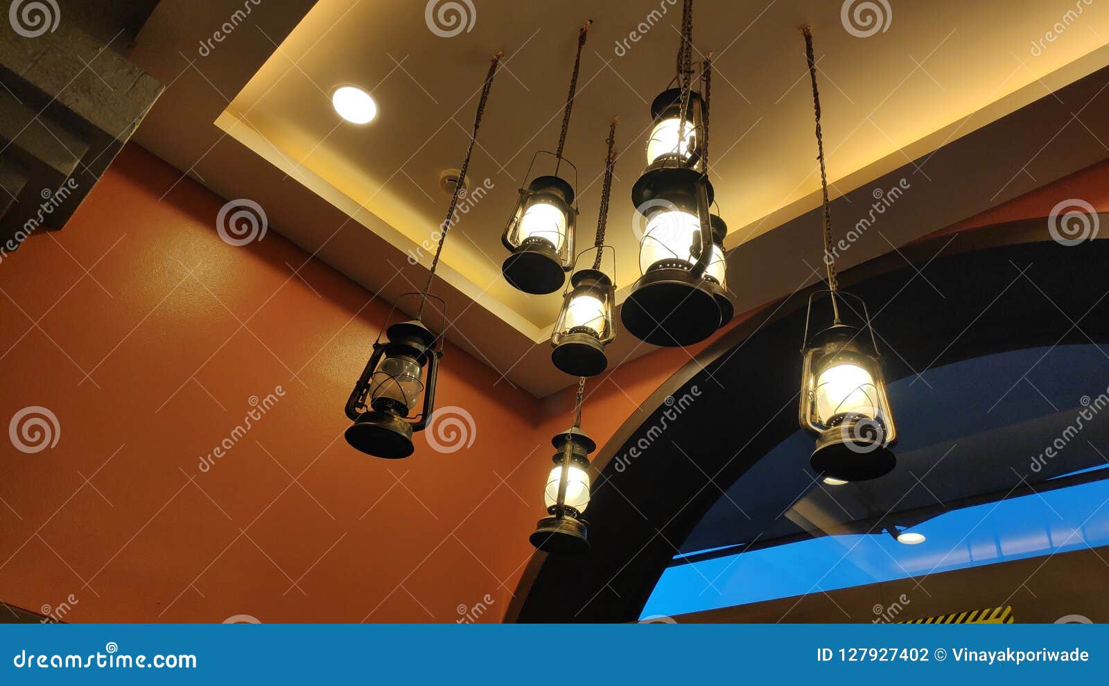 Lalten Decoration in Top, Vintage Light Stock Photo - Image of light ...