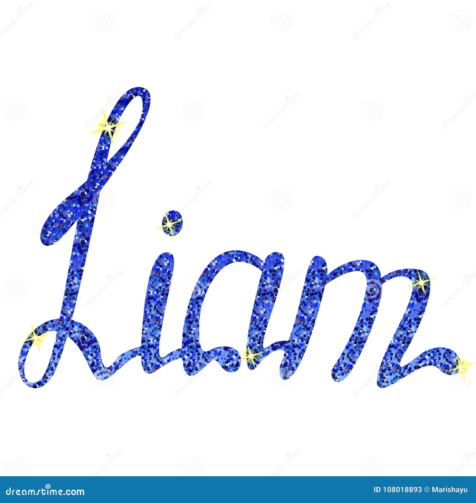 Lamé Dell'iscrizione Di Nome Di Liam Illustrazione Vettoriale ...