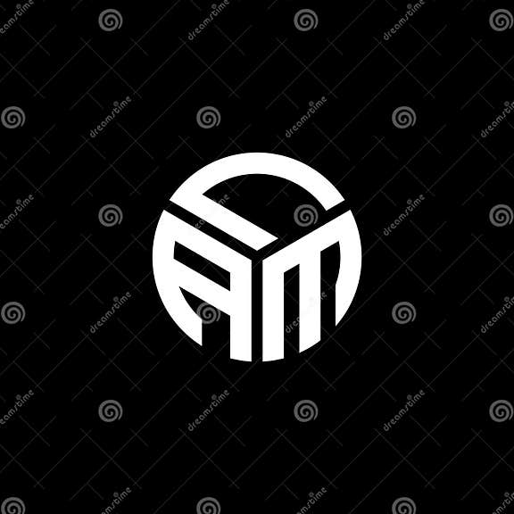 LAM Letter Logo Design on Black Background. LAM Creative Initials ...