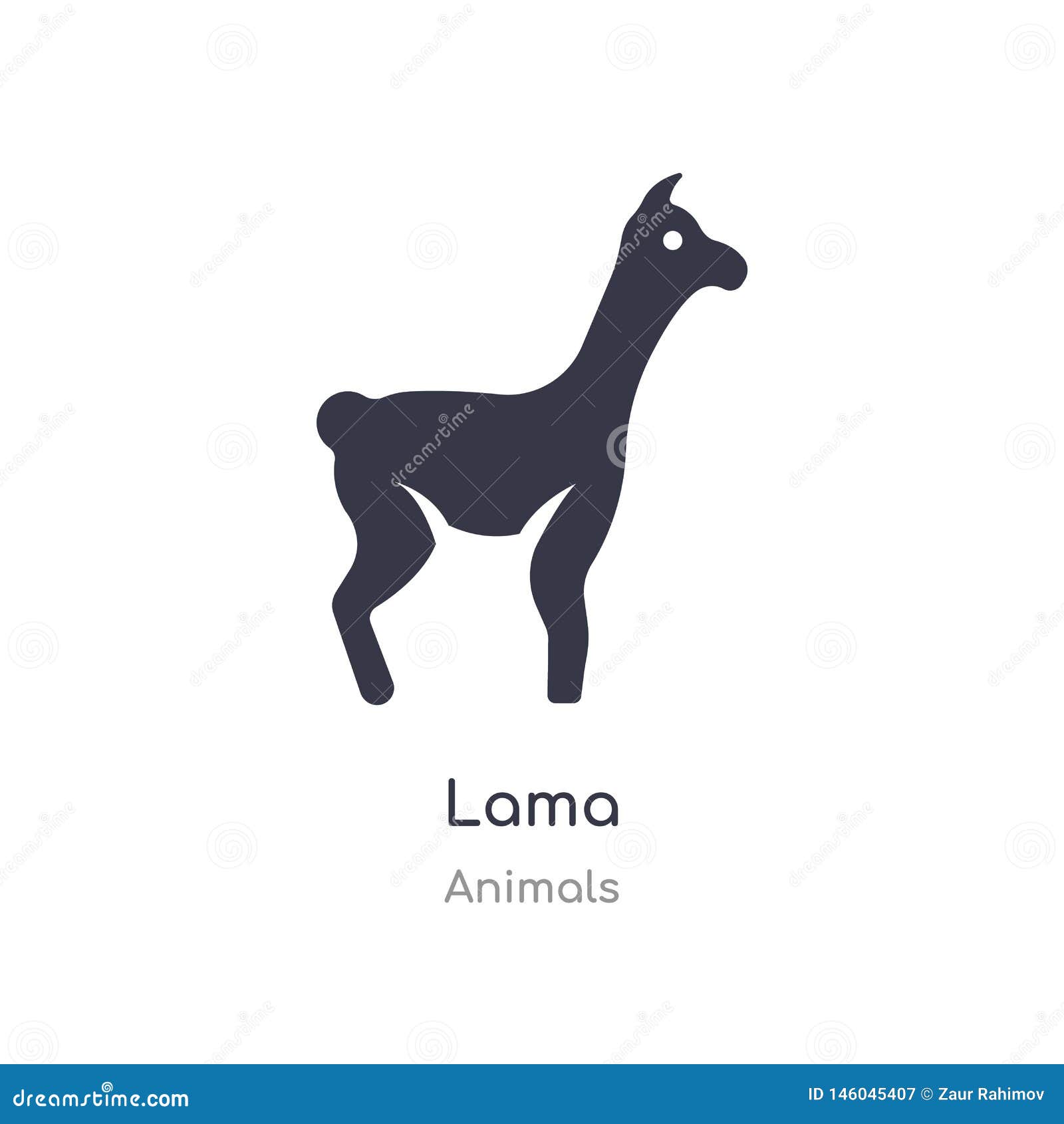 Lama Icon. Isolated Lama Icon Vector Illustration from Animals ...