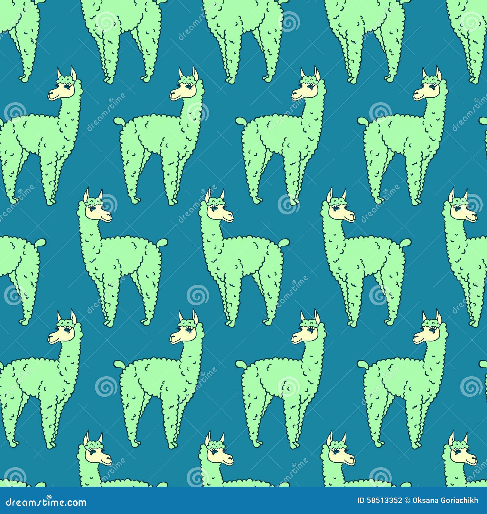 092 lama pattern 01 stock illustration. Illustration of mammal - 58513352