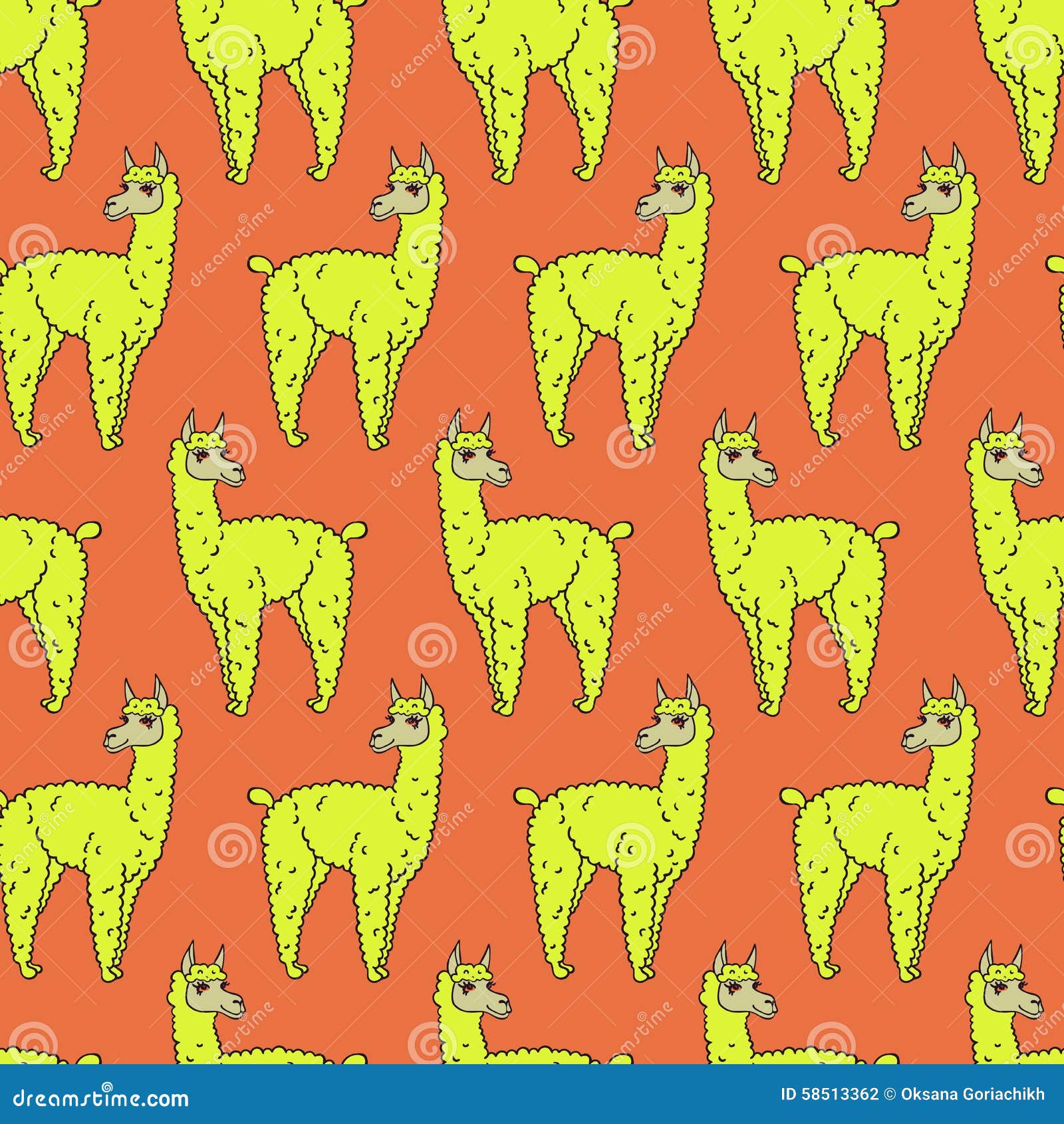 092 lama pattern 01 stock illustration. Illustration of animal - 58513362