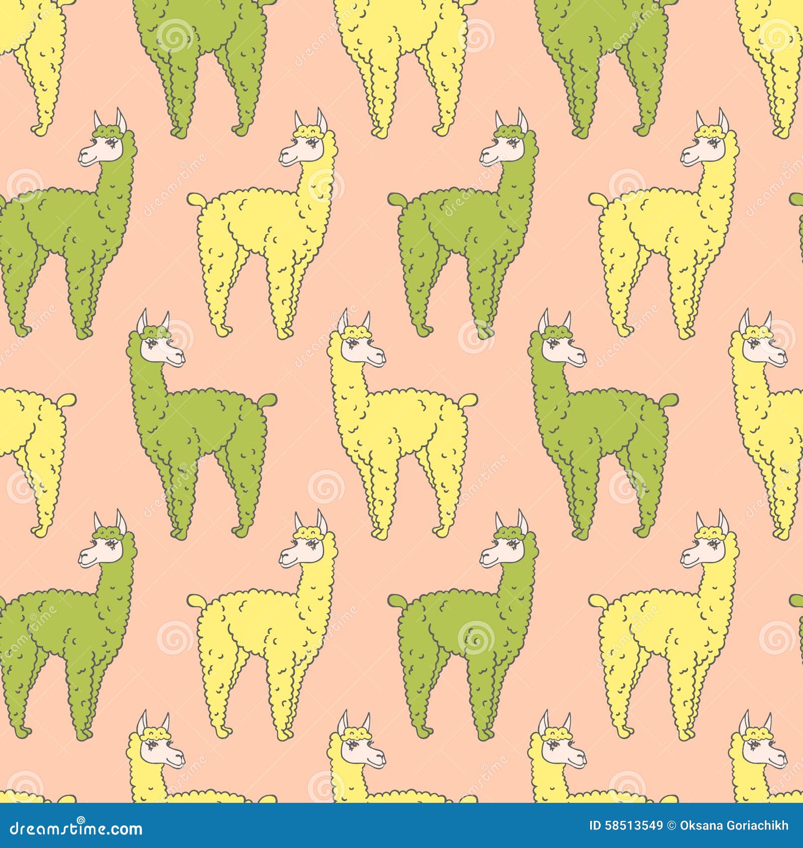 092 lama pattern 01 stock illustration. Illustration of furry - 58513549
