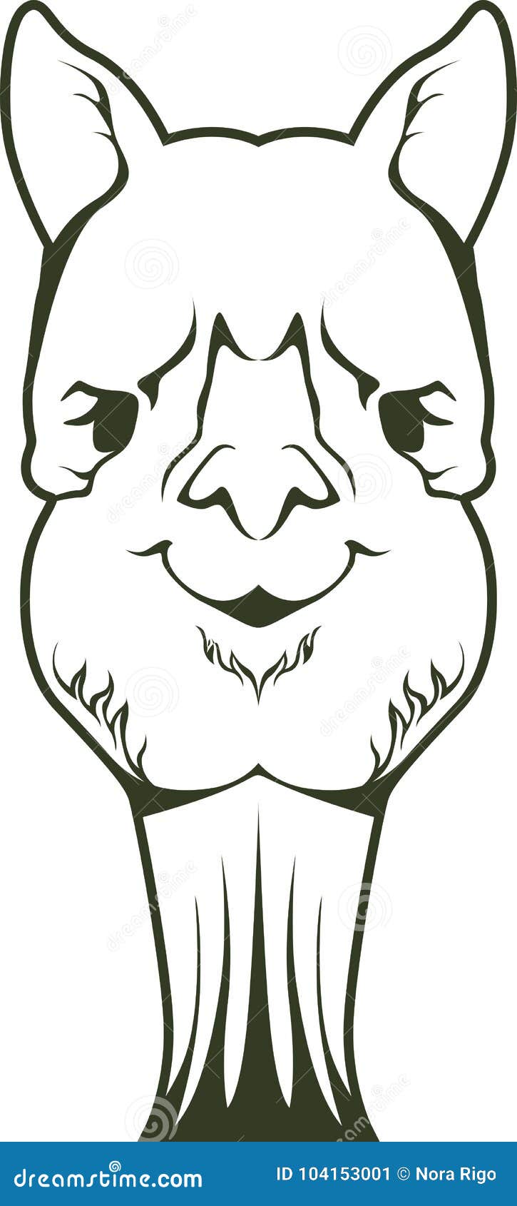 Lama Logo Template. Invitation Card, Advertising. Stylized Animal ...