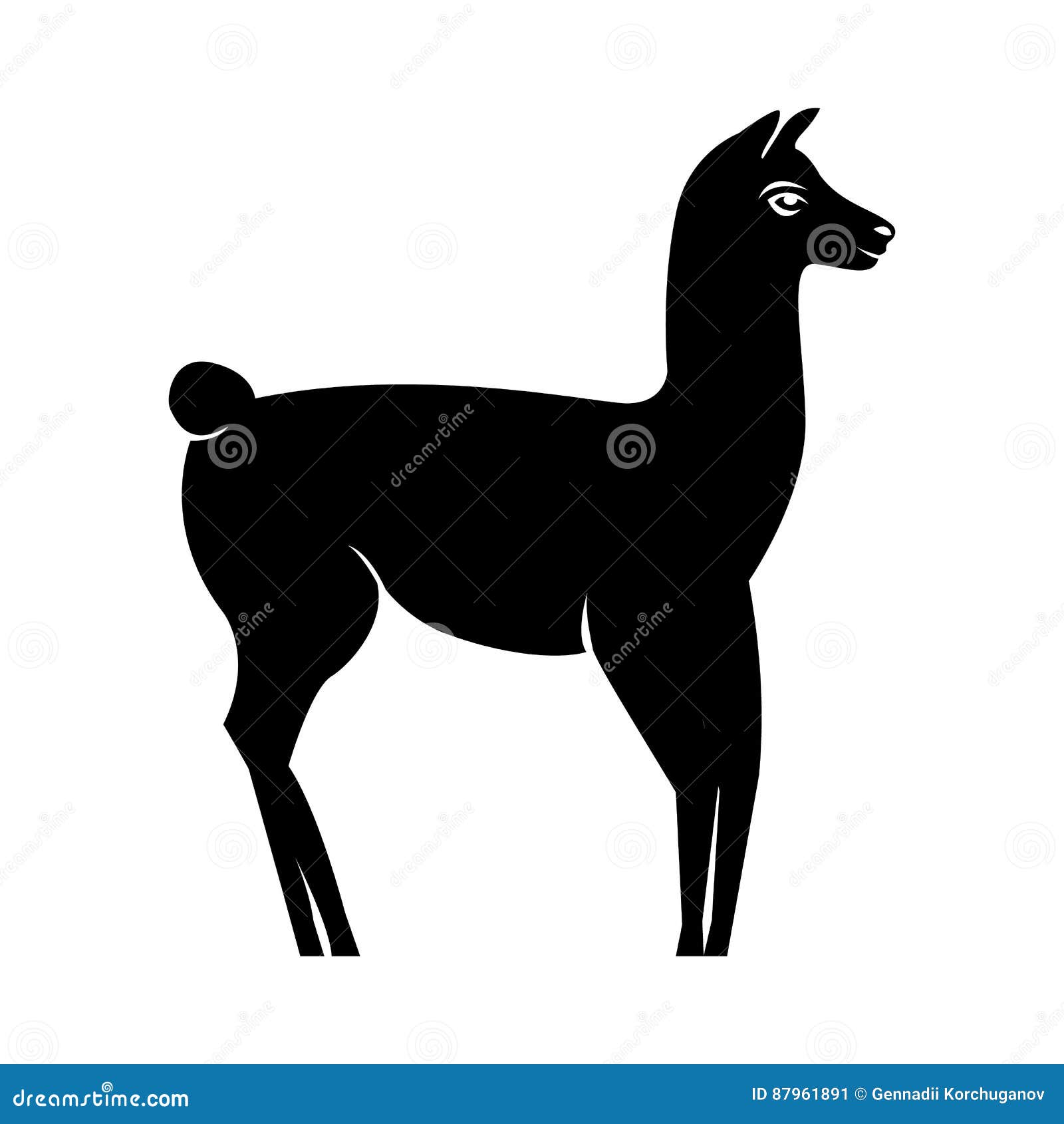 Lama silhouette logo stock vector. Illustration of llama - 87961891