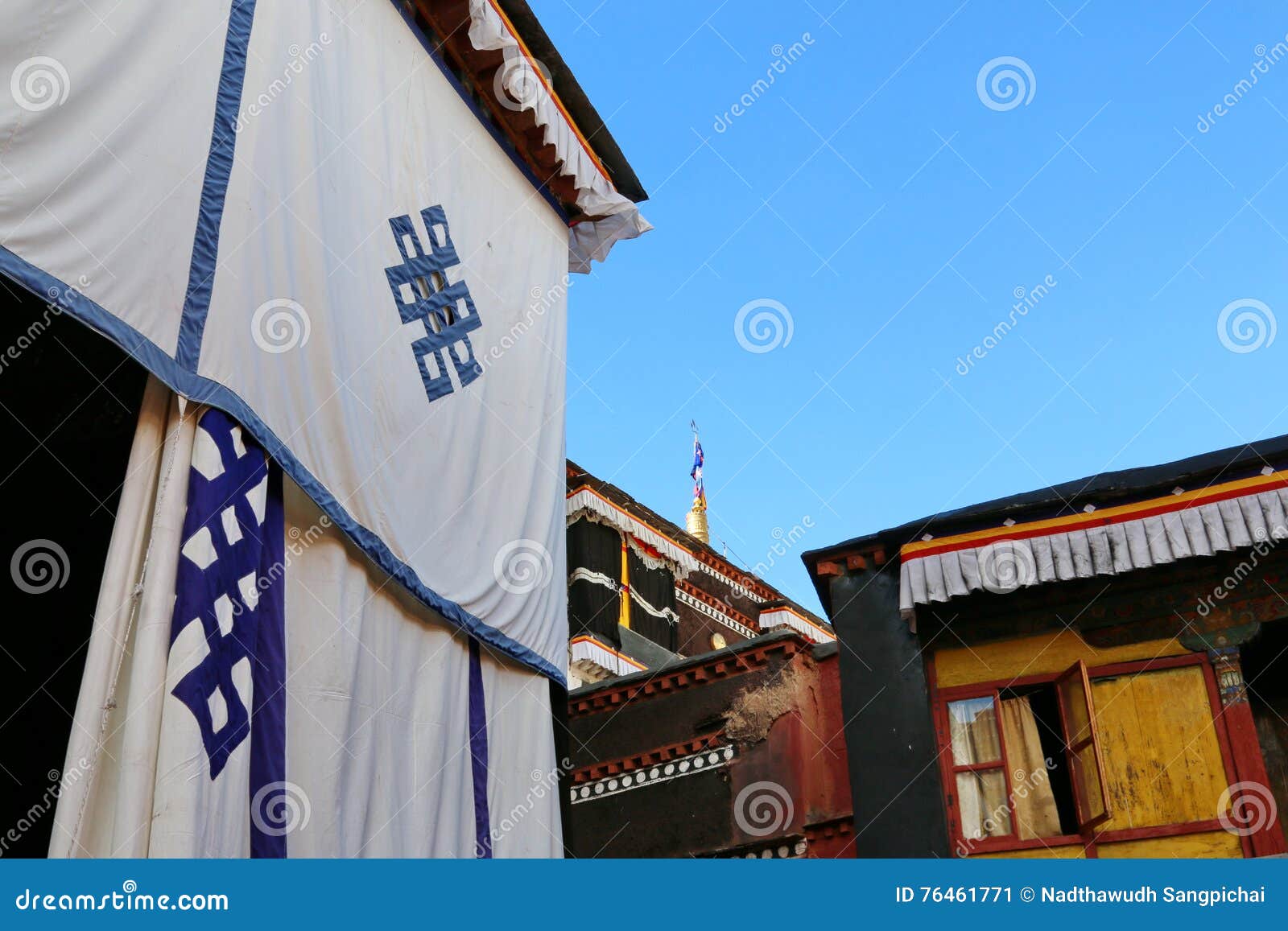 Lama temple in Tibet stock image. Image of camp, flower - 76461771