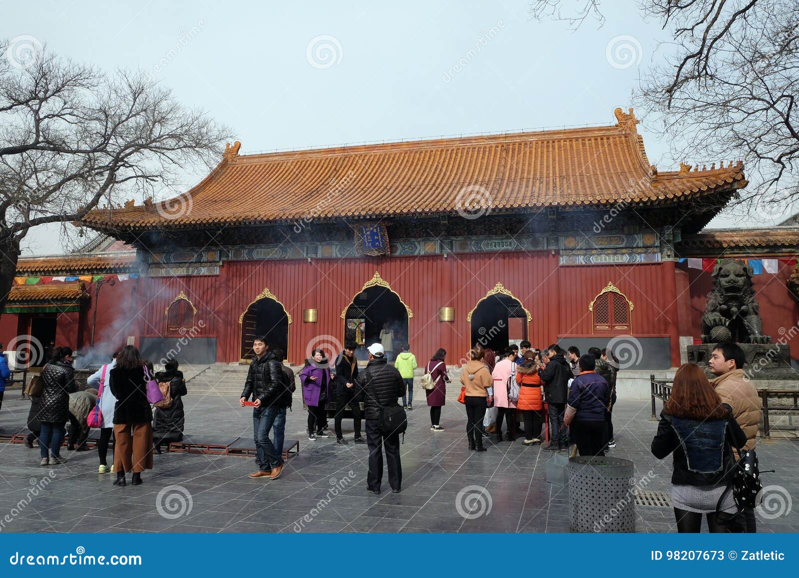 Lama Yonghe Temple in Peking Redaktionelles Stockfoto - Bild von ...