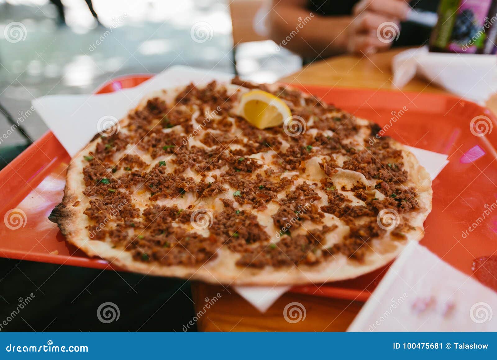 Lamadjo on the table stock image. Image of beautiful - 100475681