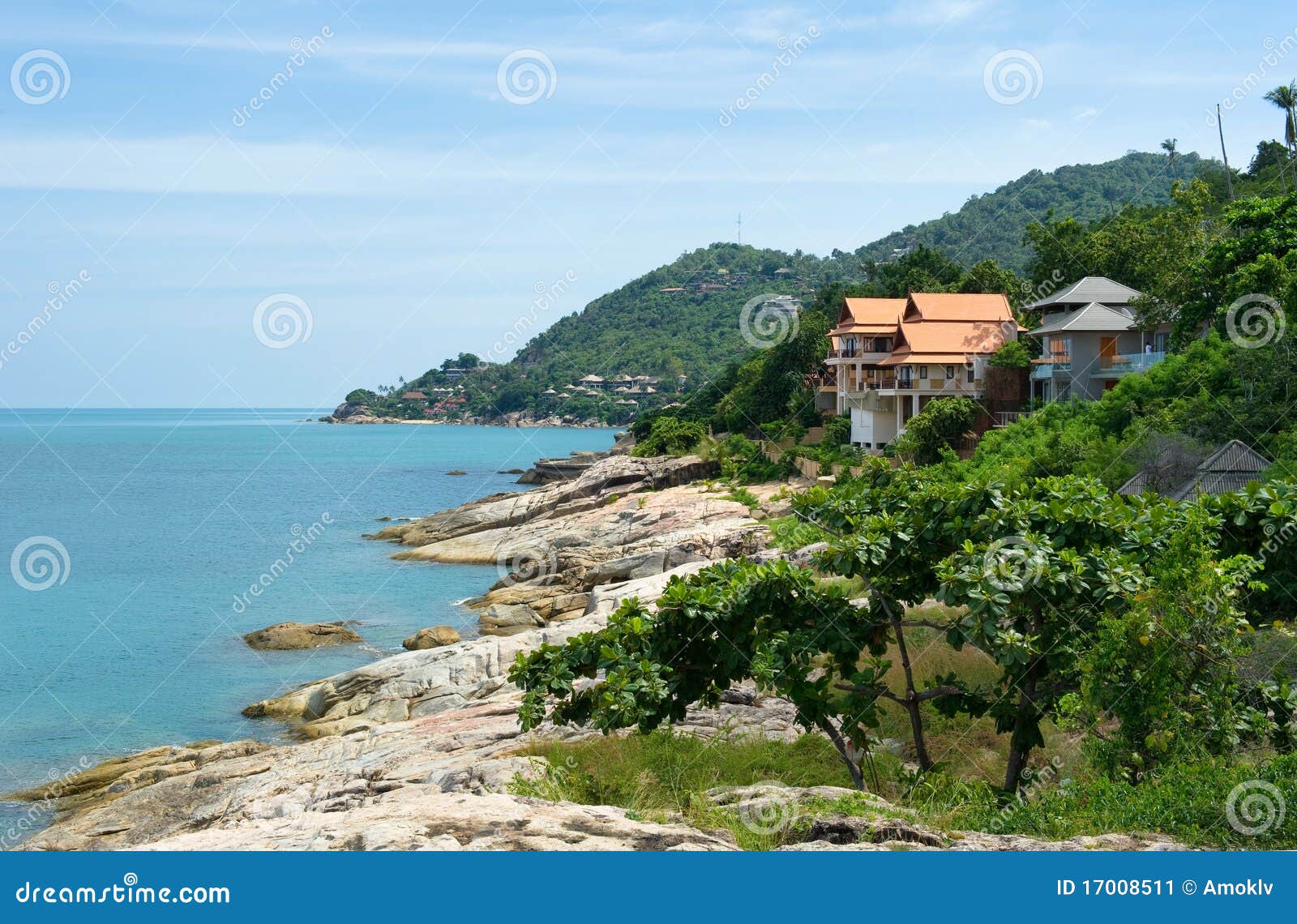Lamai beach stock image. Image of hotel, dream, daylight - 17008511