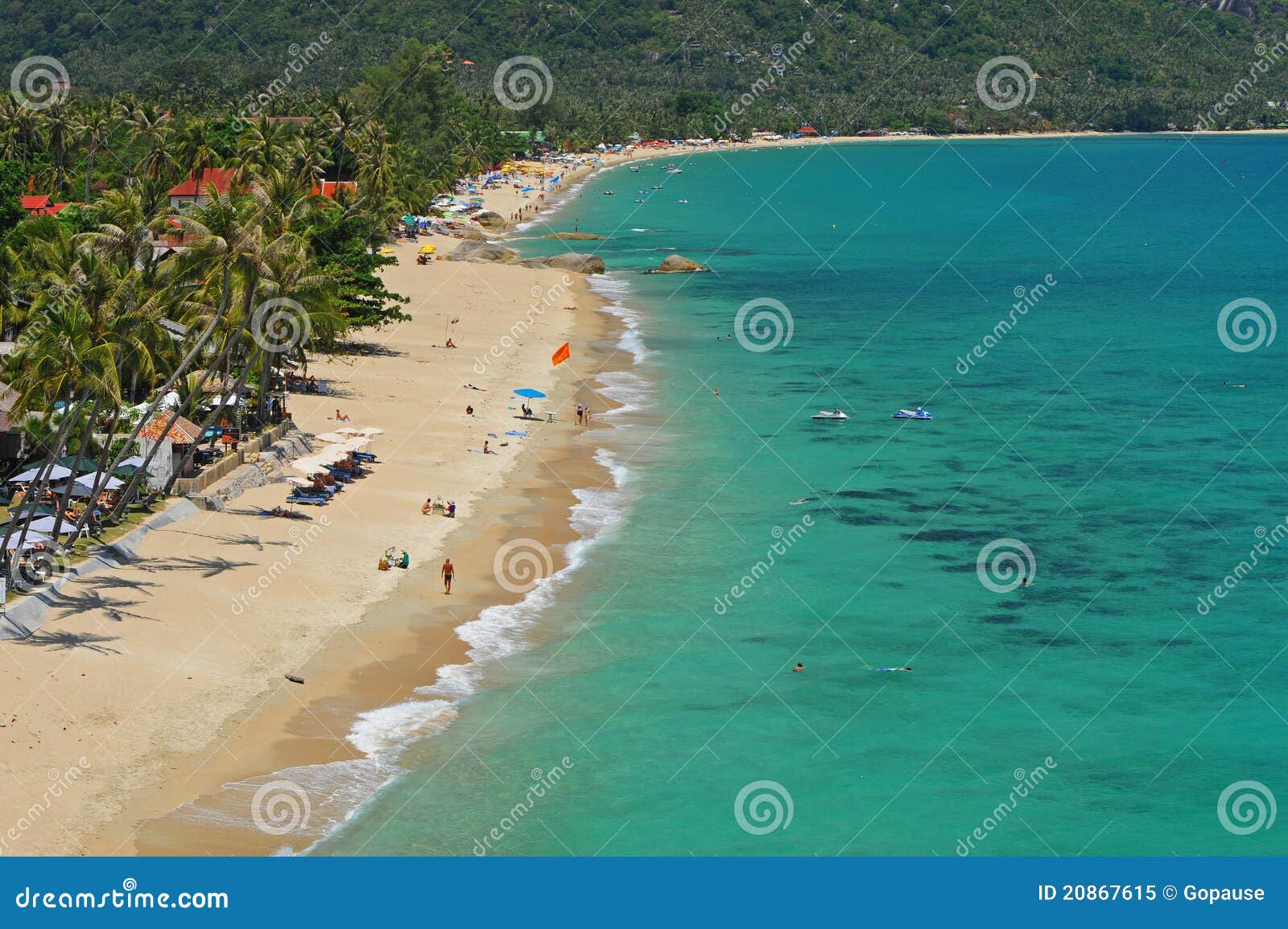 Lamai Beach on Samui Island Stock Image - Image of climate, green: 20867615